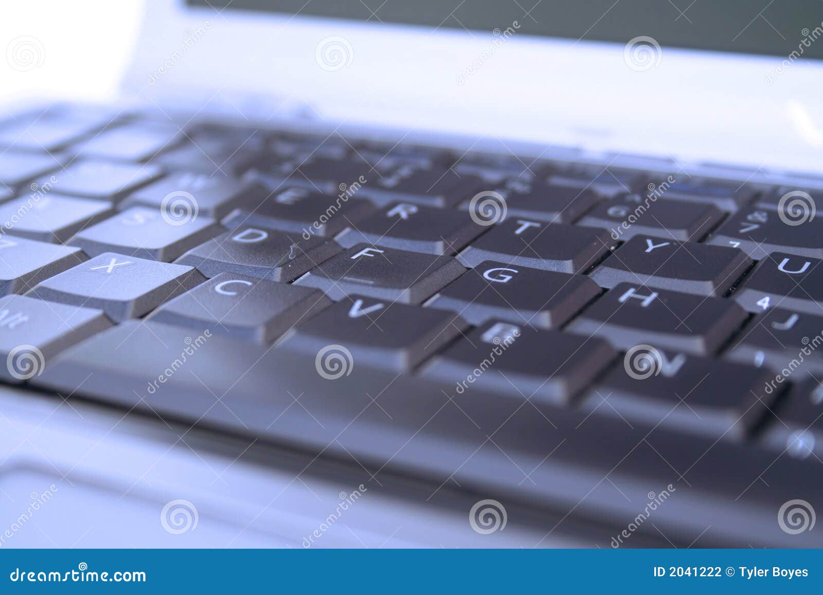 Blue Keyboard stock photo. Image of laptop, closeup, business - 2041222