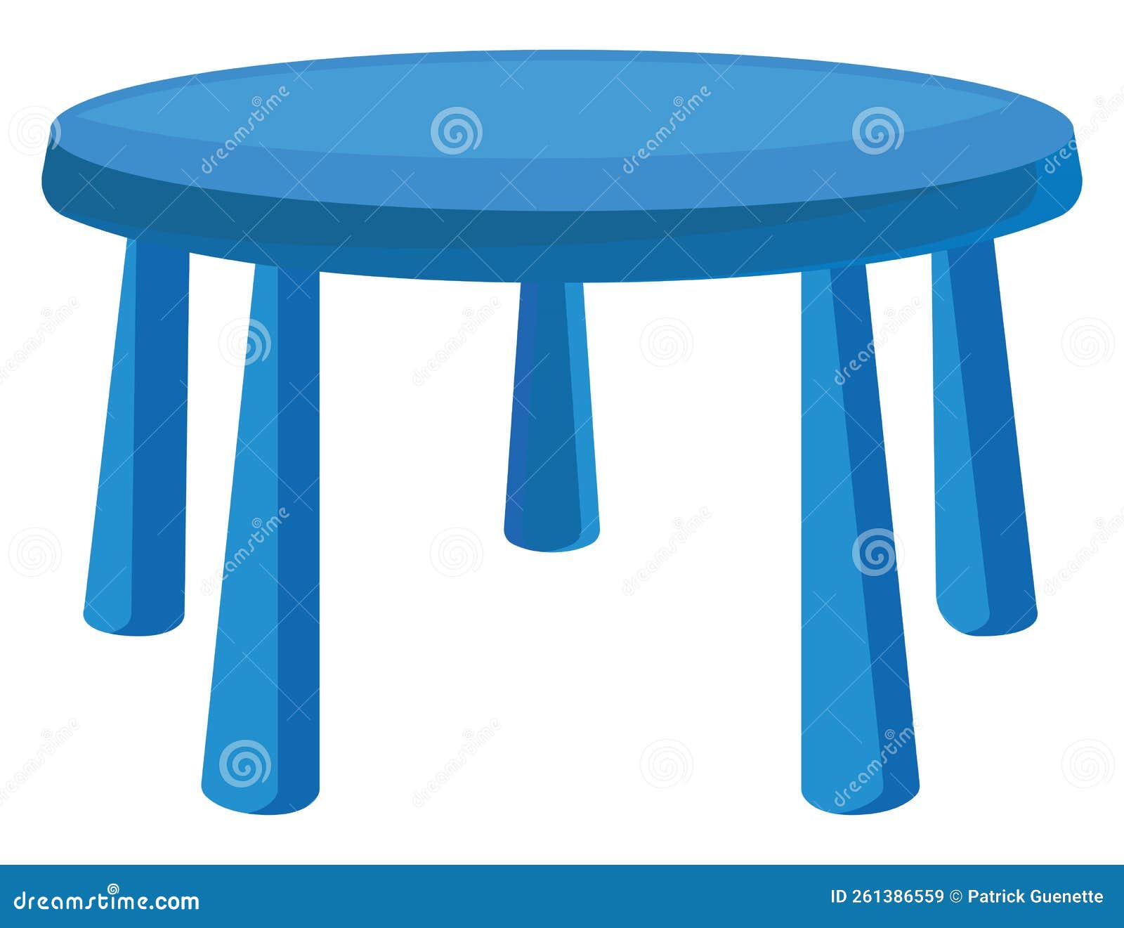 Blue kids table, icon stock vector. Illustration of family - 261386559