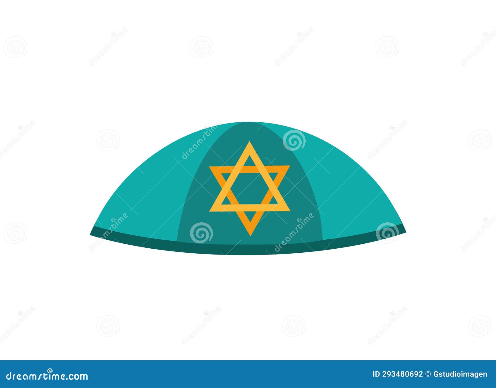Blue kippah illustration stock vector. Illustration of religious ...