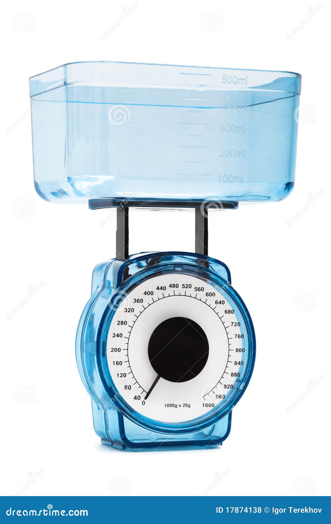 Blue kitchen scales stock photo. Image of kitchen, mass - 17874138