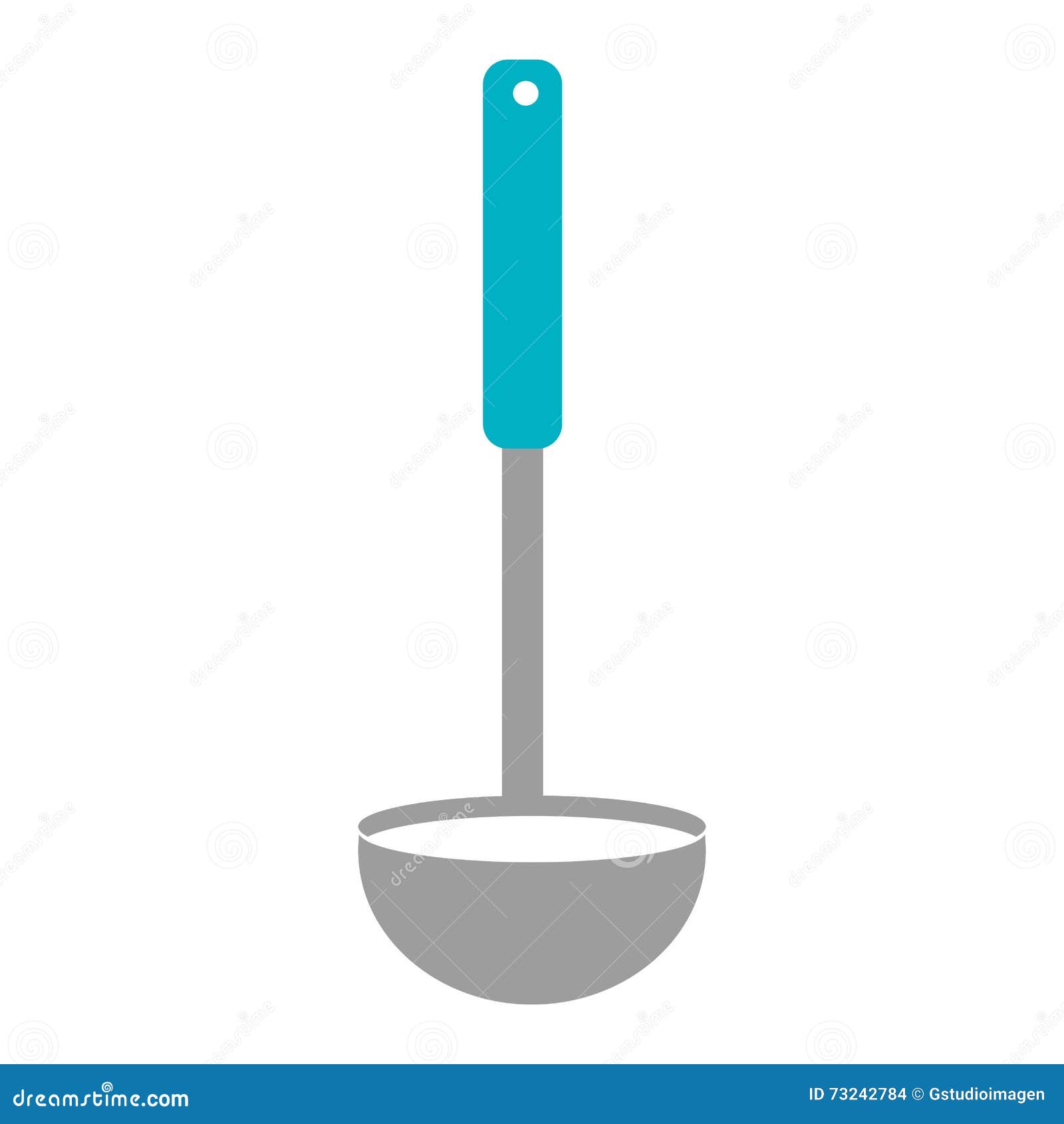 Blue Kitchen Spoon, Graphic Stock Illustration - Illustration of dinner ...