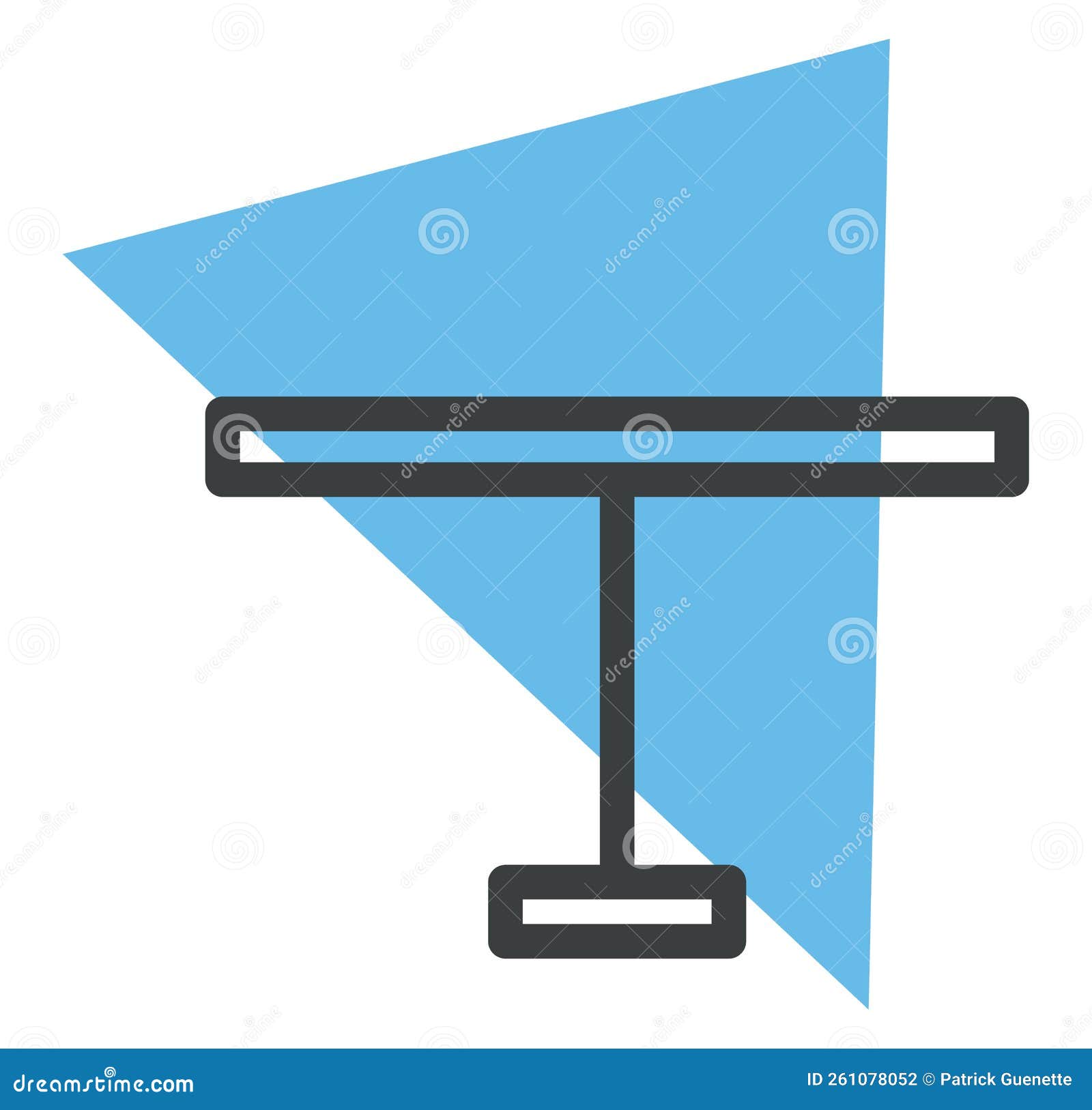 Blue kitchen table, icon stock vector. Illustration of kitchen - 261078052