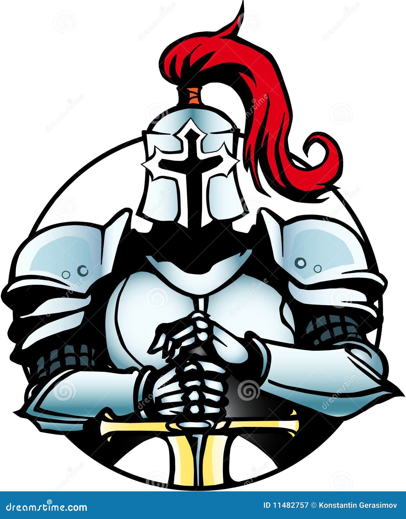 Blue Knight 1 stock vector. Illustration of power, drawing - 11482757