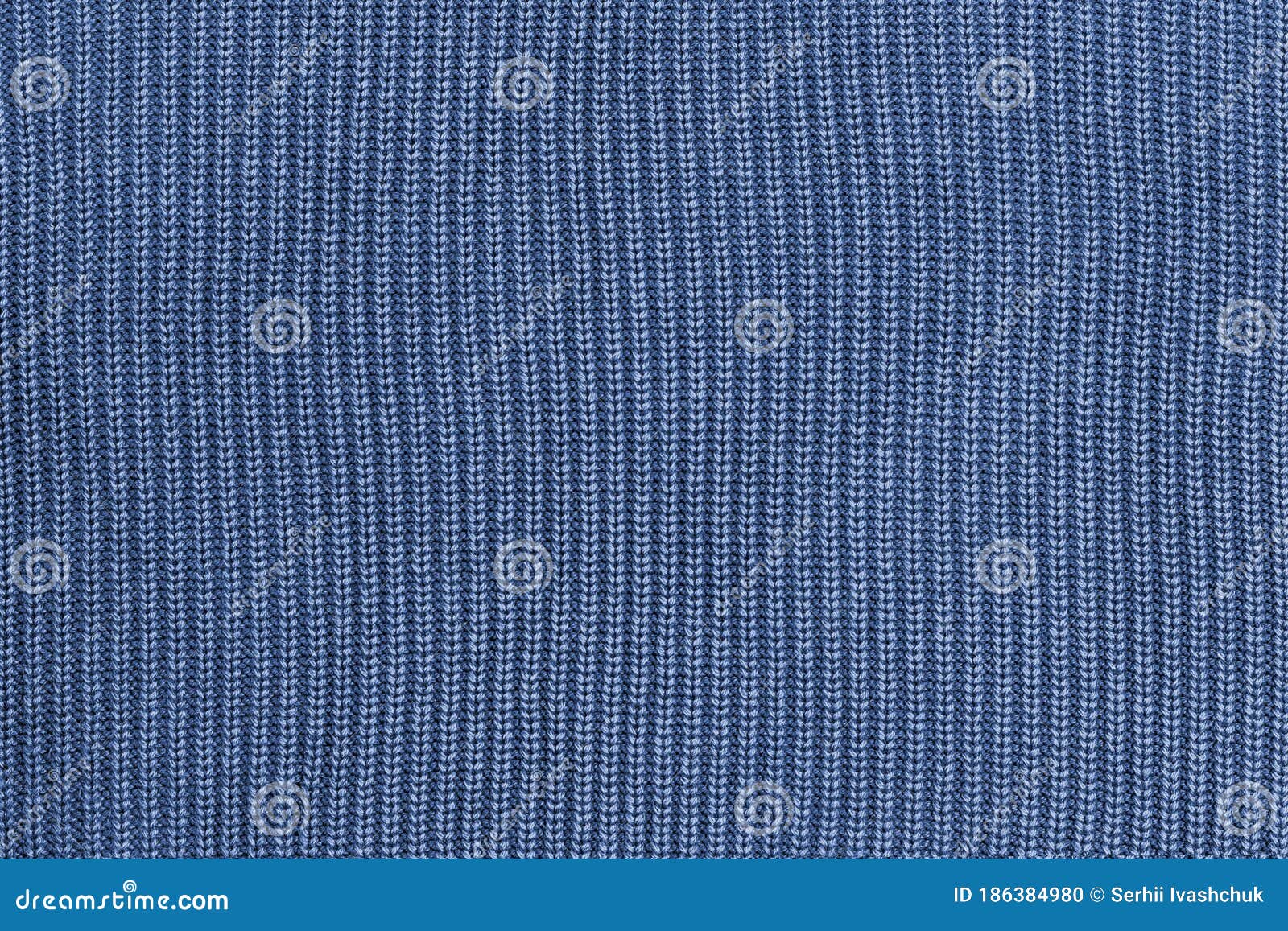 Blue knitted fabric stock photo. Image of pattern, textured - 186384980