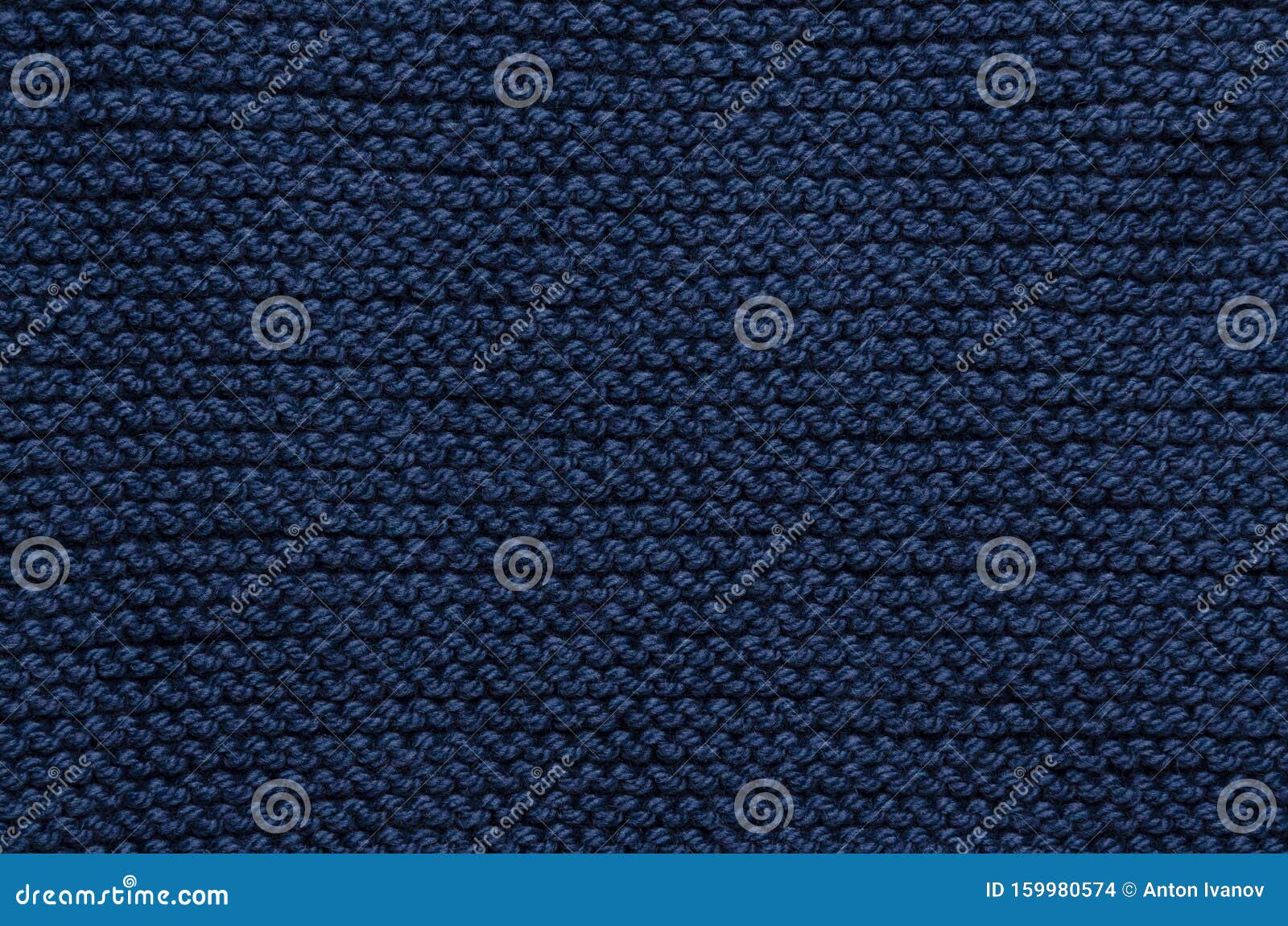 Blue Knitted Handmade Wool Texture Abstract Background Stock Photo ...
