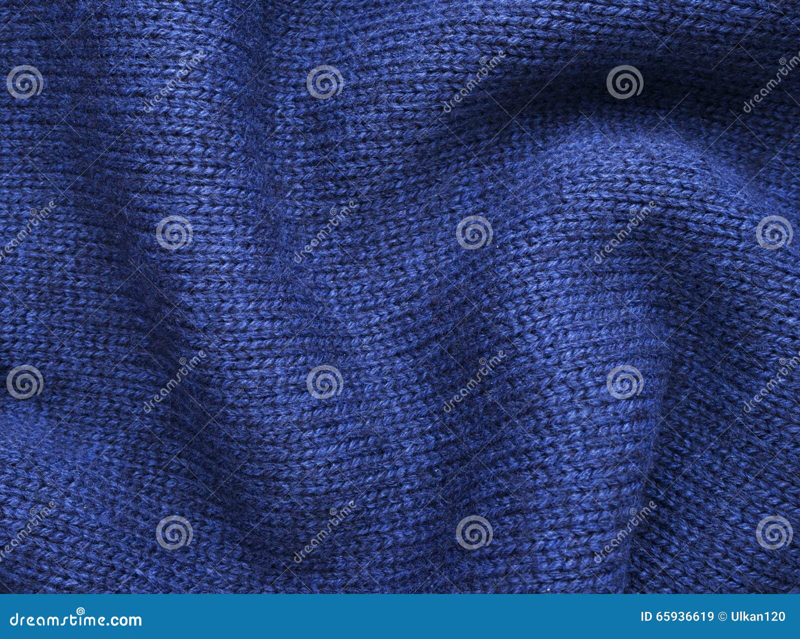 Blue Knitted Fabric Texture, Background Stock Image - Image of pattern ...