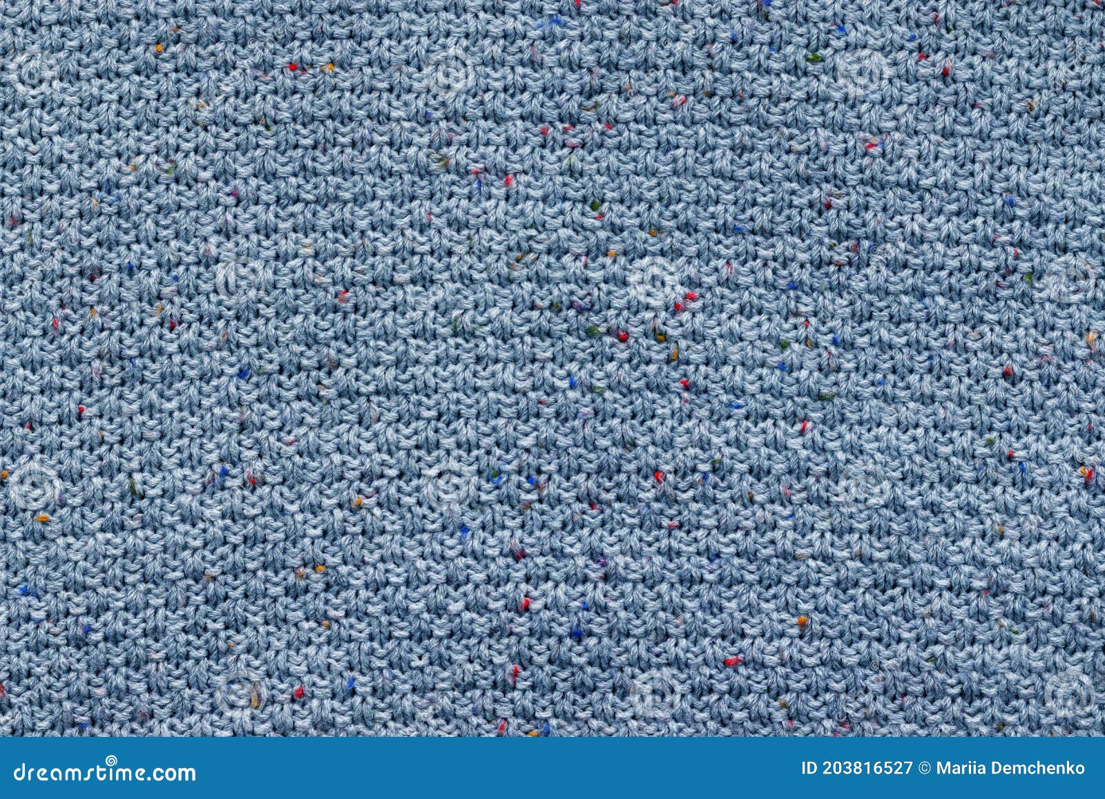 Blue Knitted Fabric Texture. Rough Sweater Background Stock Image ...