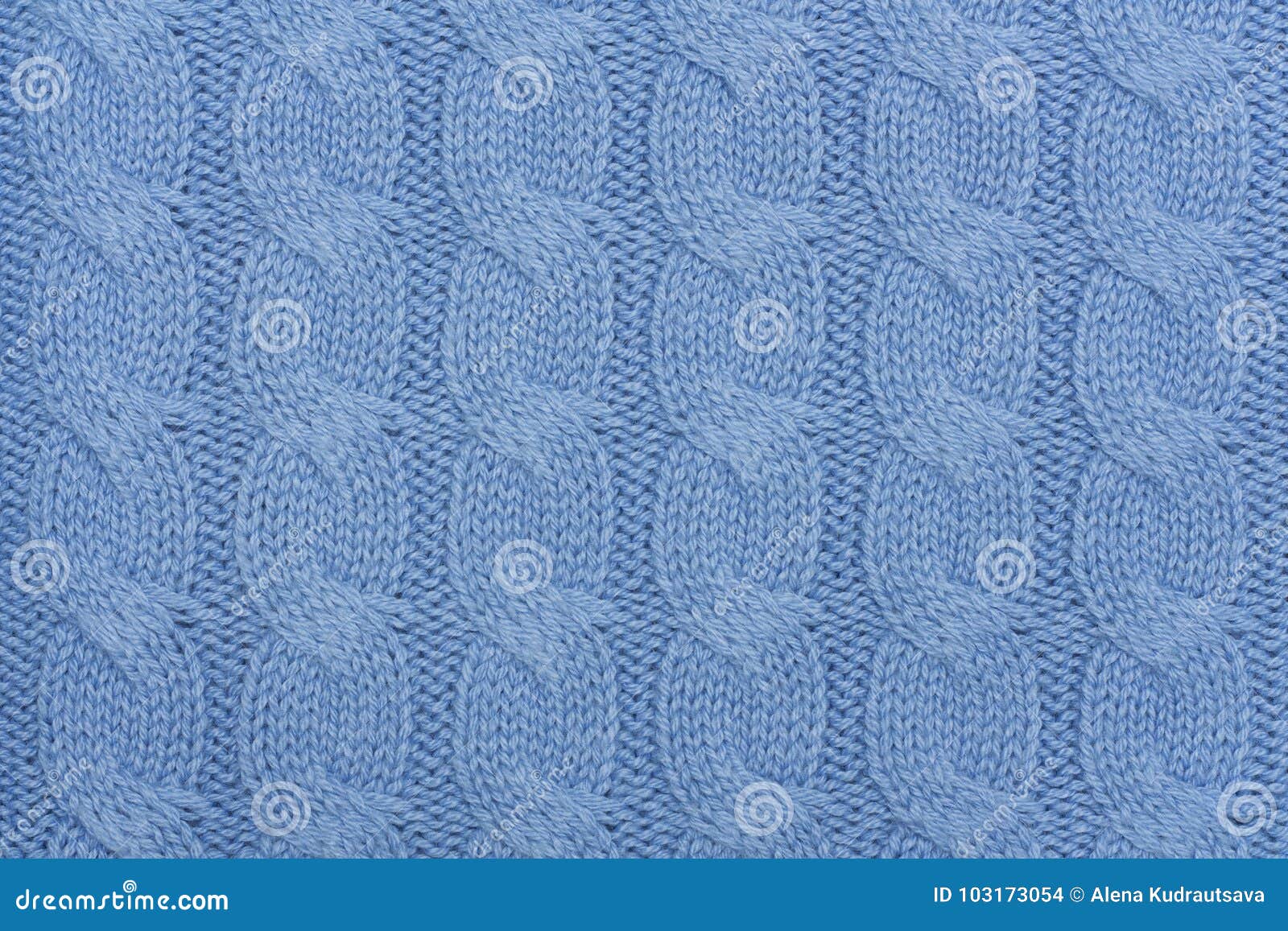 Blue Knitted Fabric Texture Stock Photo - Image of fiber, decorative ...