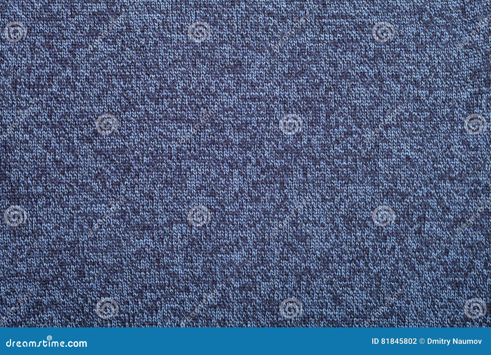 Blue Knitted Melange Fabric Cloth Pattern Stock Photo - Image of marl ...