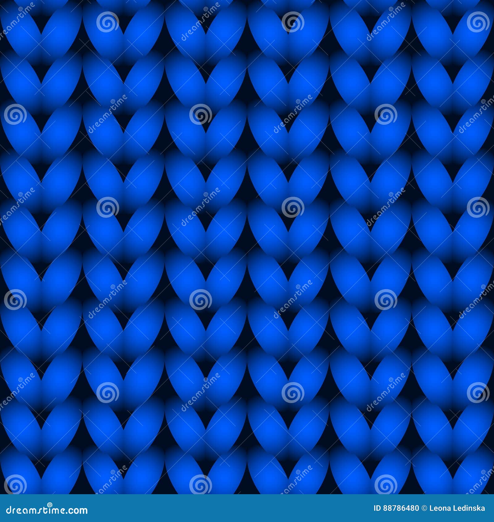 Blue Knitted Seamless Pattern Stock Vector - Illustration of knitted ...