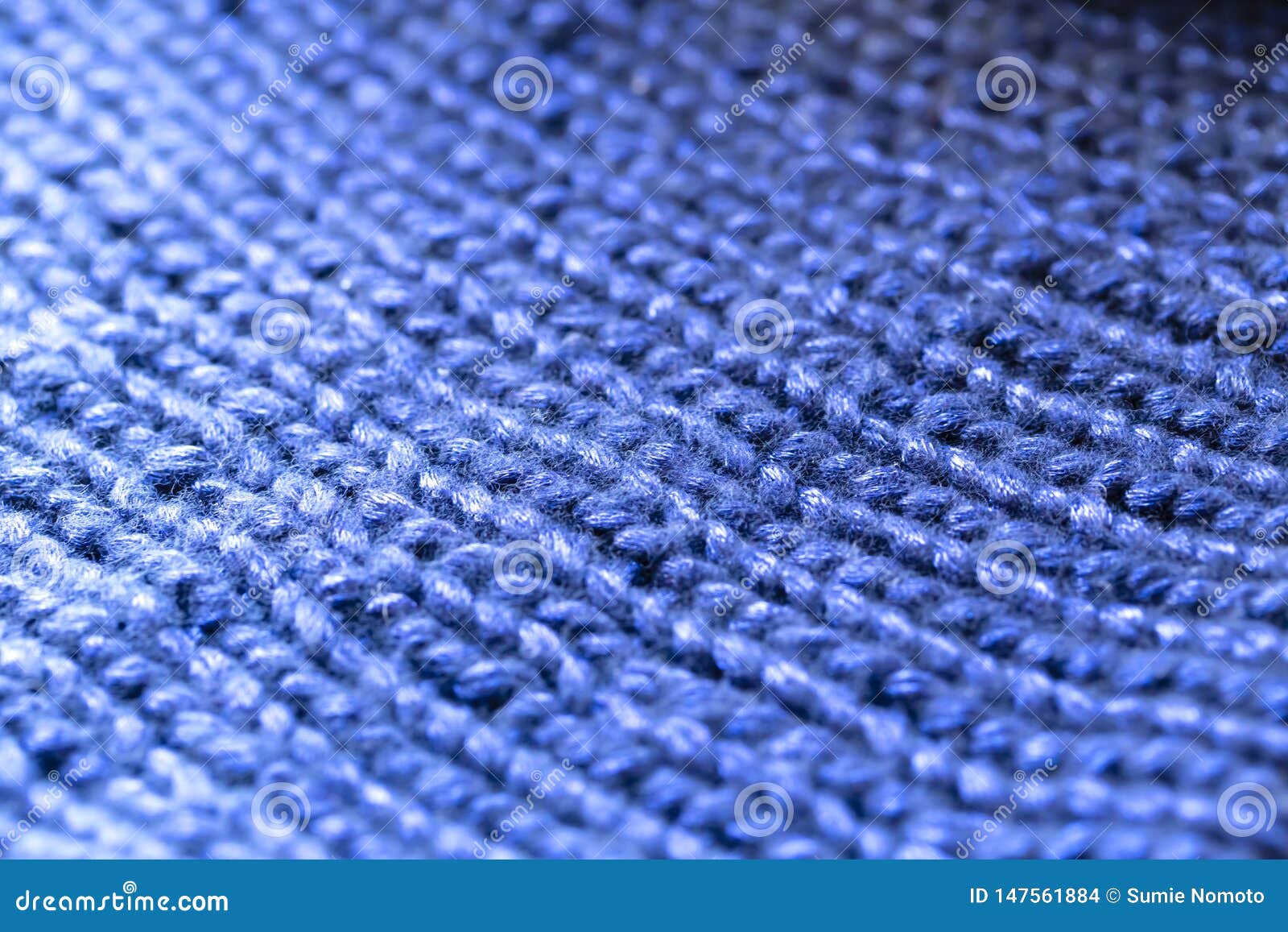 Blue Knitted Woolen Background Stock Photo - Image of cable ...