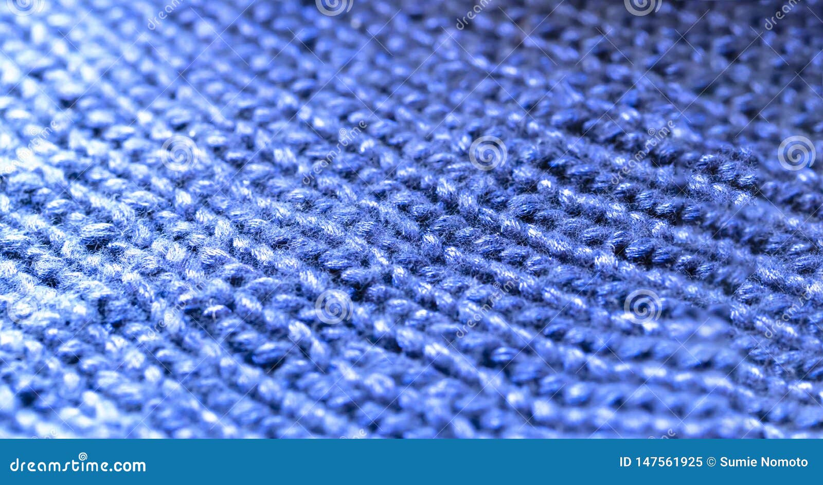 Blue Knitted Woolen Background Stock Image - Image of kashmir, craft ...