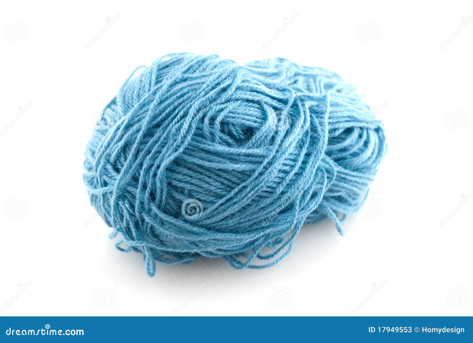 Blue knitting wool stock image. Image of handcraft, silver - 17949553