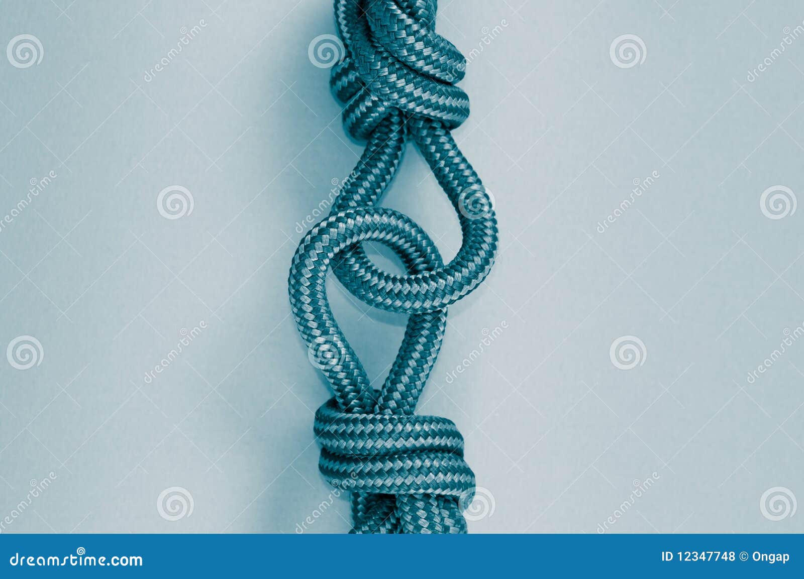 Blue knot stock photo. Image of single, tied, rope, background - 12347748