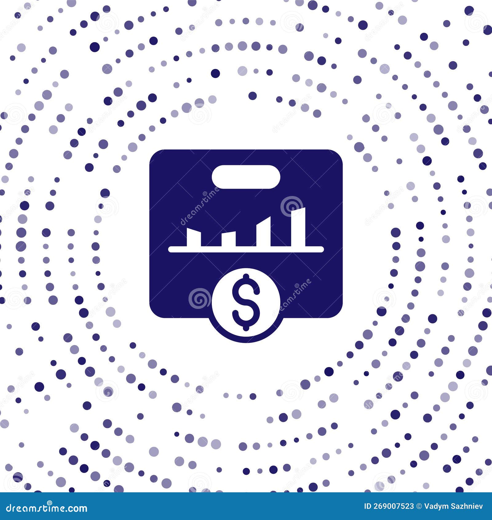 Blue KPI - Key Performance Indicator Icon Isolated on White Background ...