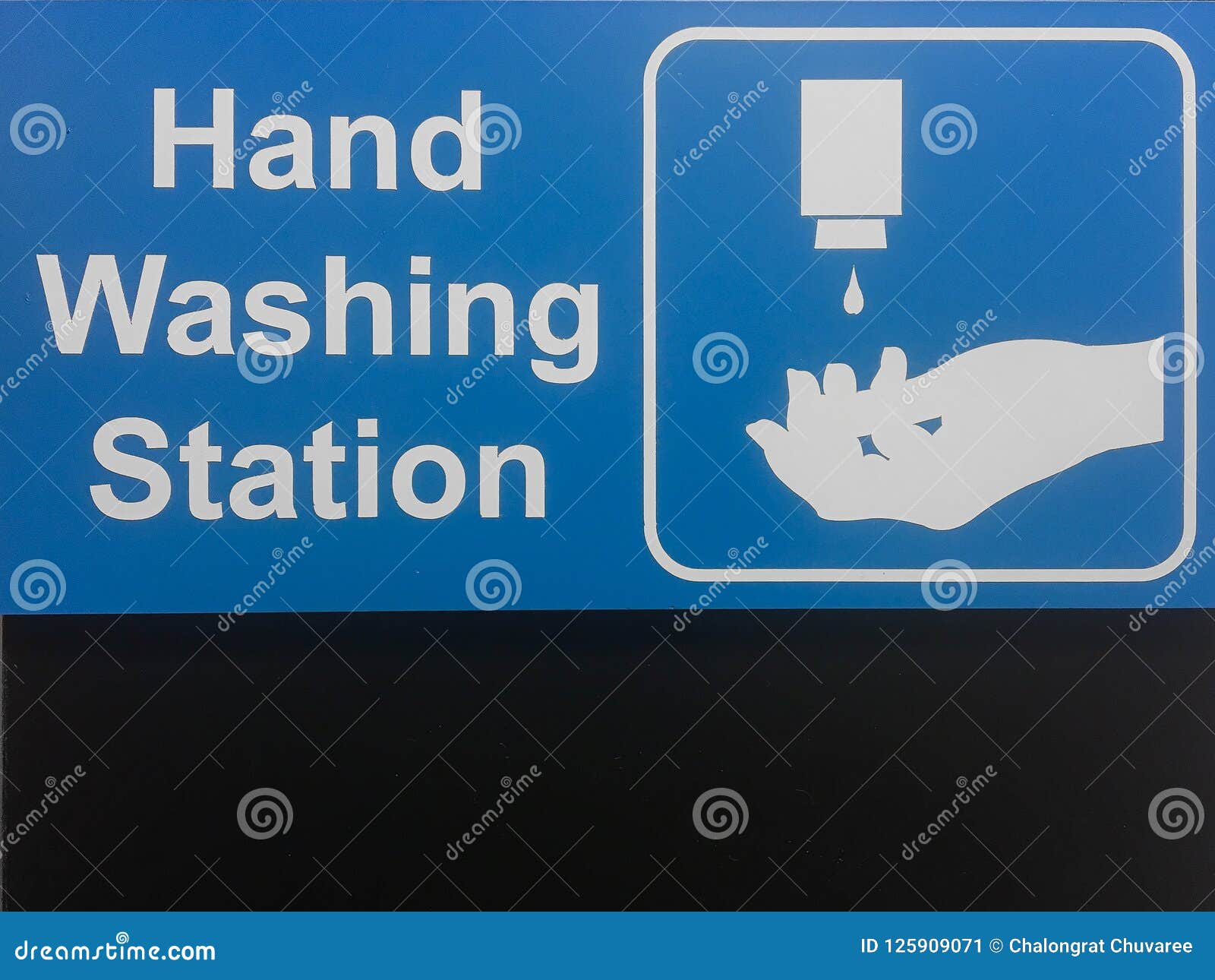 Blue Label Hand Washing Station Stock Image - Image of girl, washroom ...