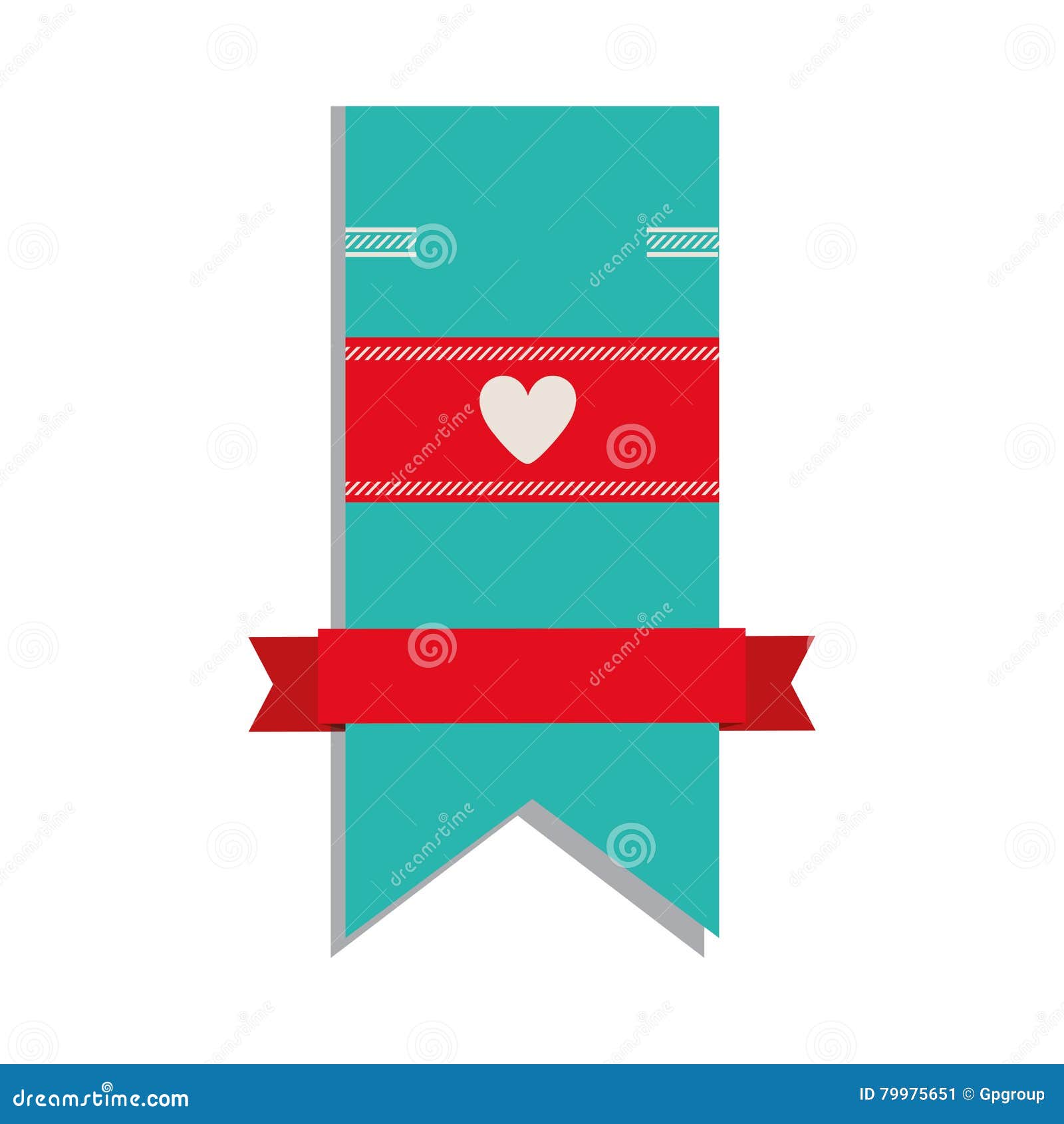 Blue label with heart icon stock vector. Illustration of symbol - 79975651