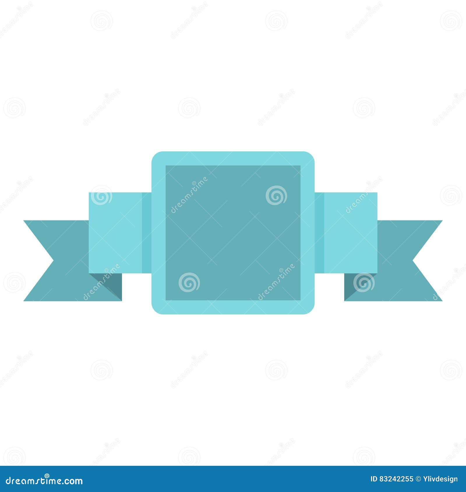Blue Label Icon, Flat Style Stock Vector - Illustration of blank ...