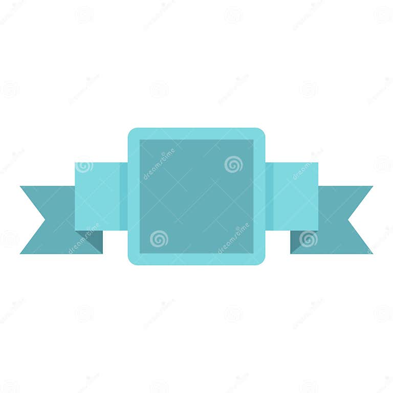 Blue Label Icon, Flat Style Stock Vector - Illustration of blank ...