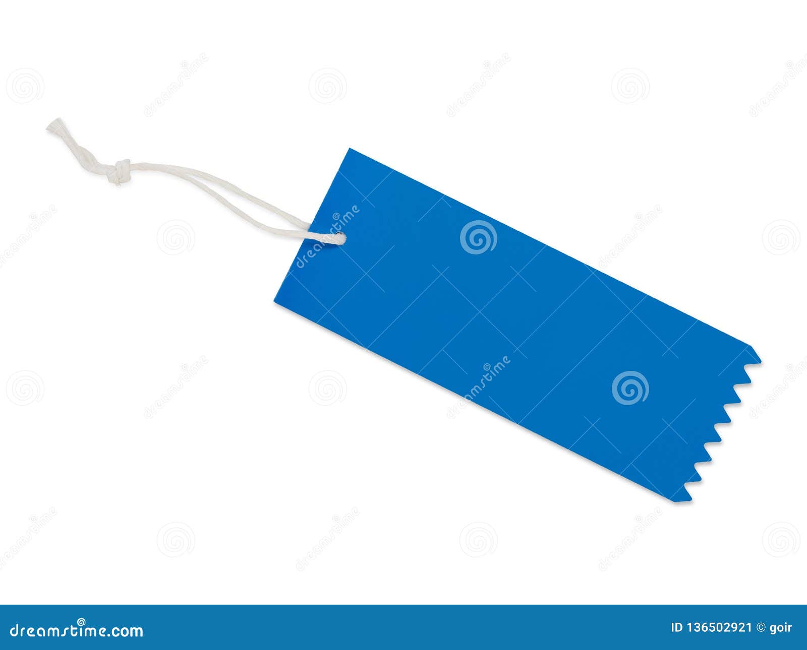 Blue label on white stock image. Image of price, style - 136502921