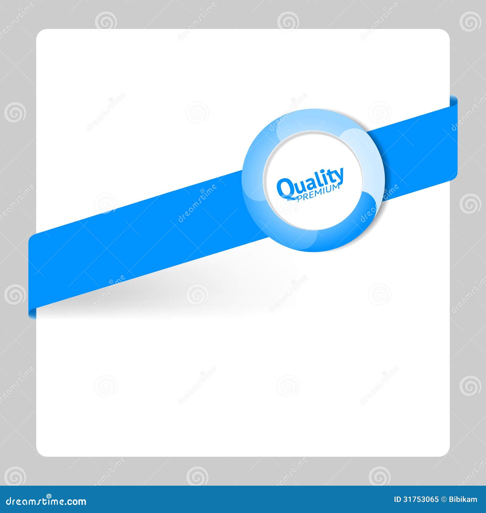 Blue label Premium Quality stock vector. Illustration of quality - 31753065