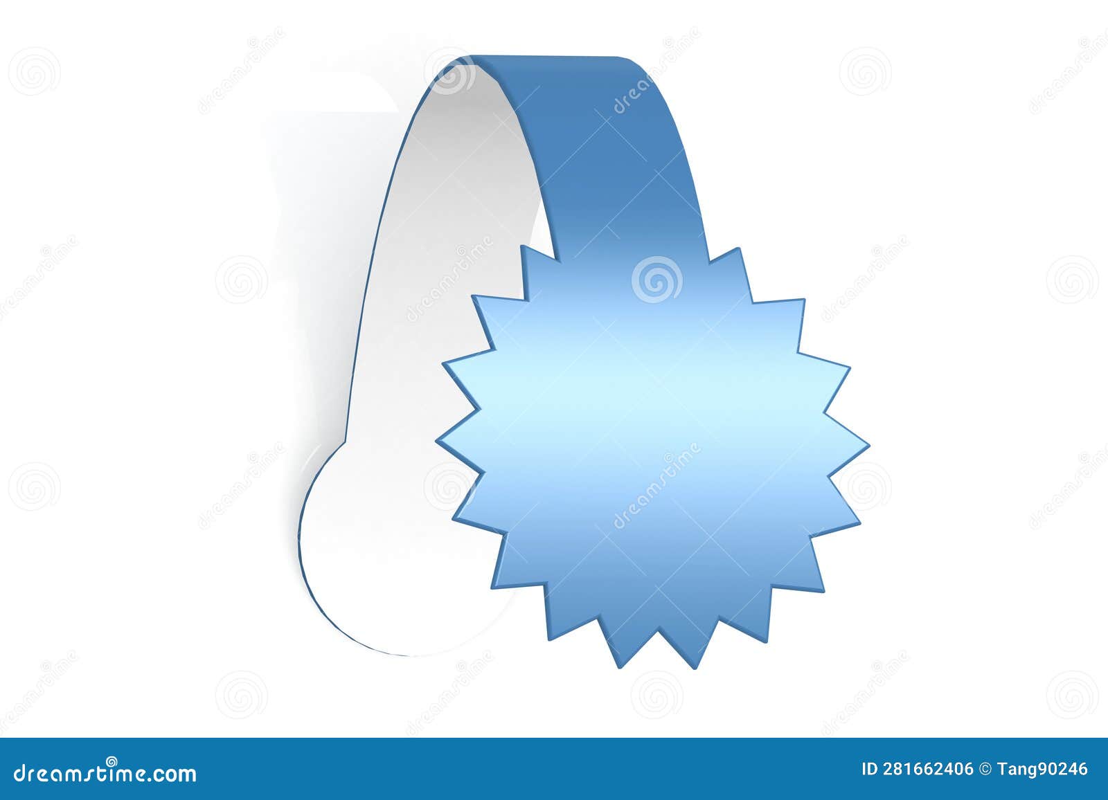 Blue Label with Star Shape Isolated Stock Illustration - Illustration ...