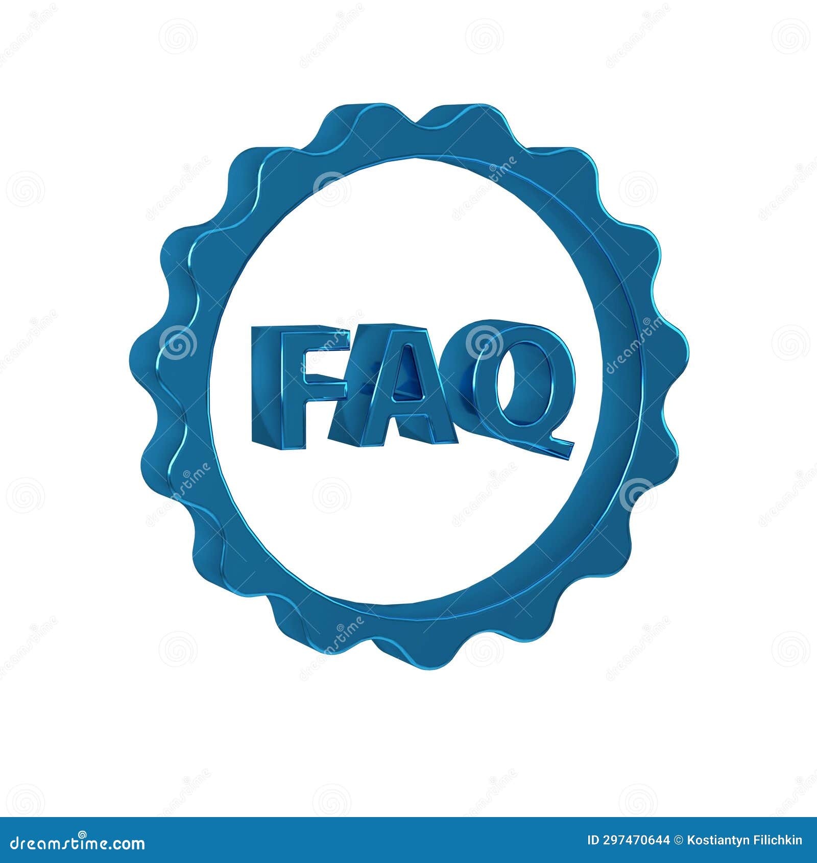 Blue Label with Text FAQ Information Icon Isolated on Transparent ...