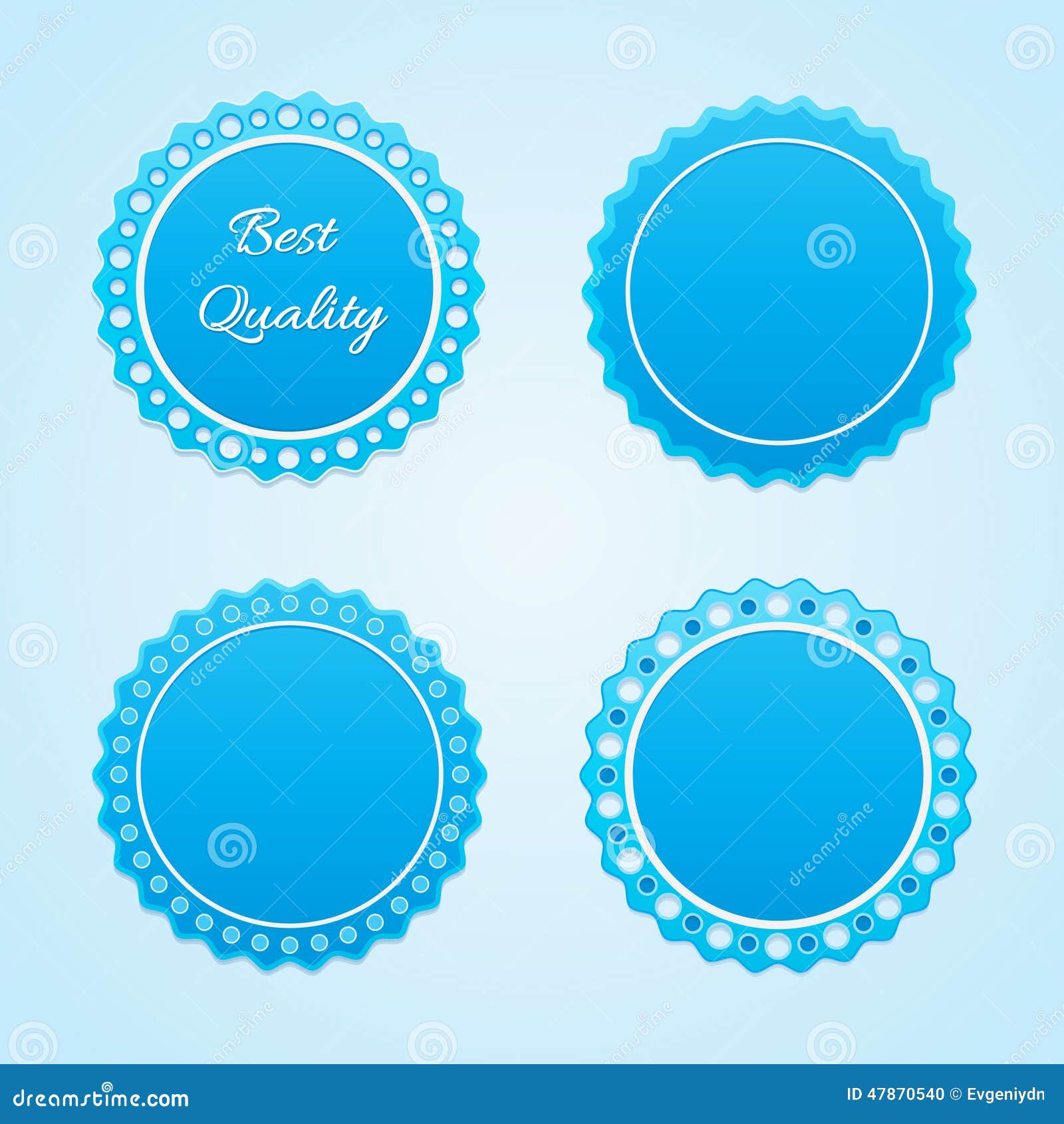 Blue lables. stock vector. Illustration of round, glue - 47870540