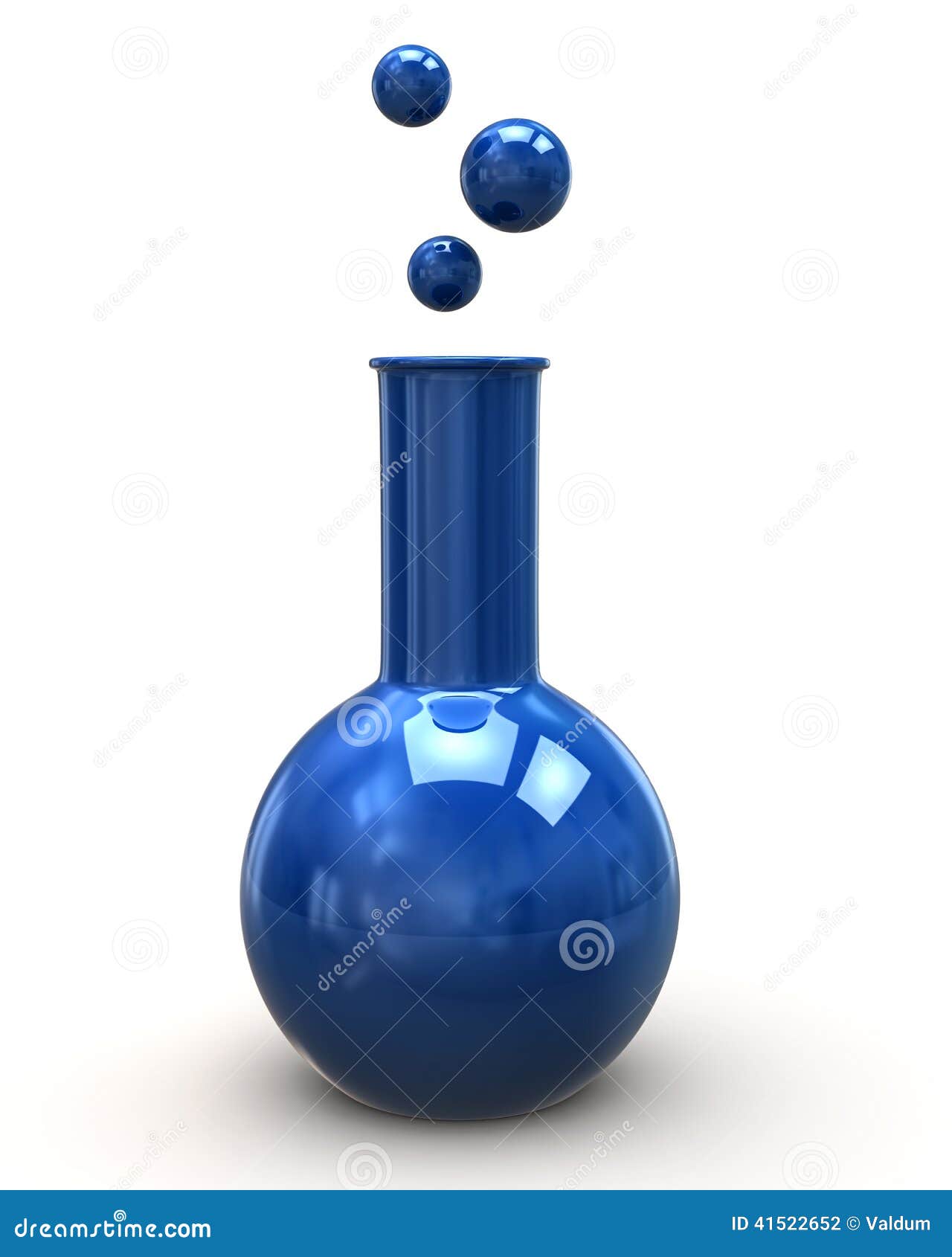 Blue laboratory glass stock illustration. Illustration of development ...