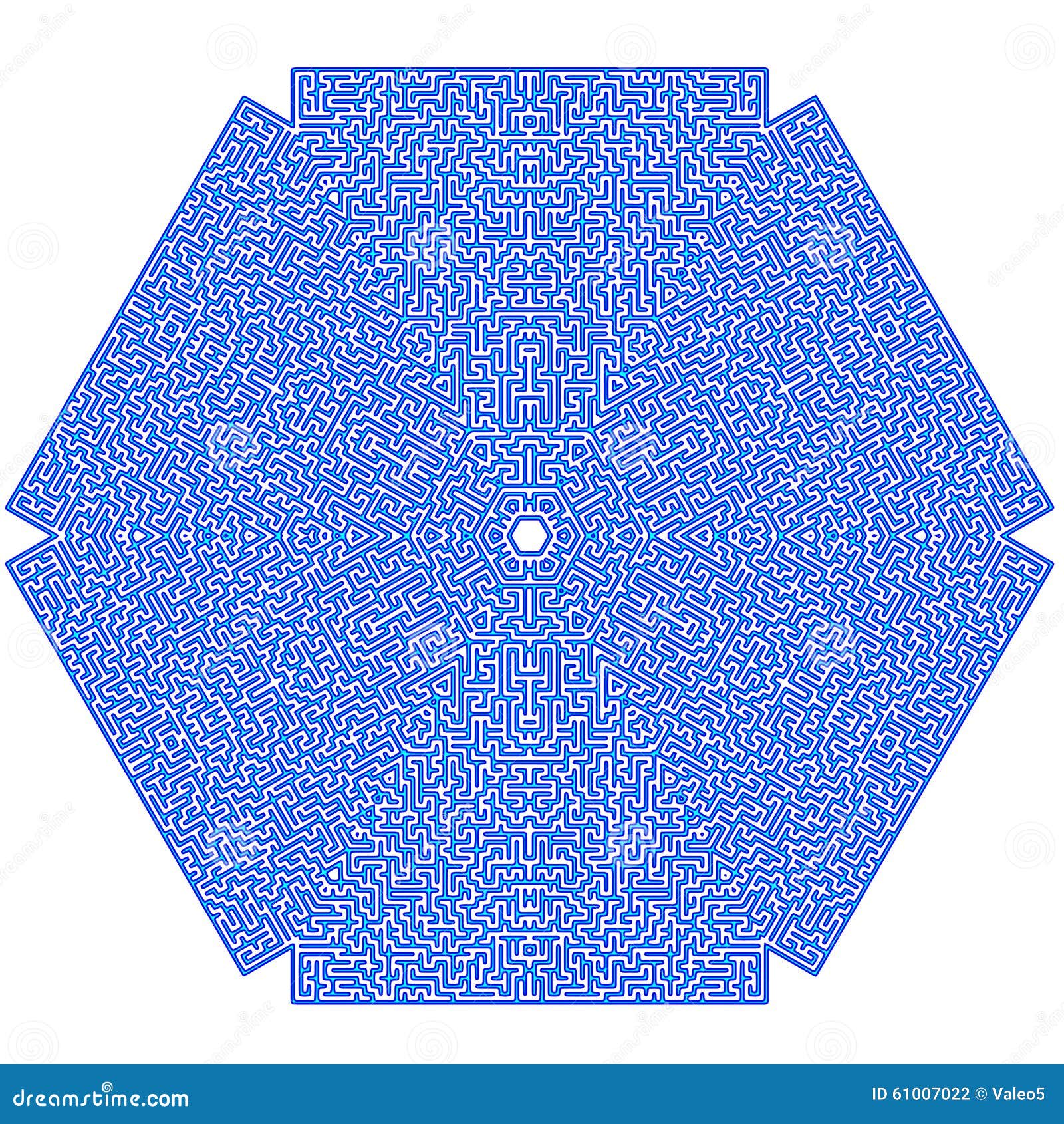 Blue Labyrinth. Kids Maze stock vector. Illustration of black - 61007022