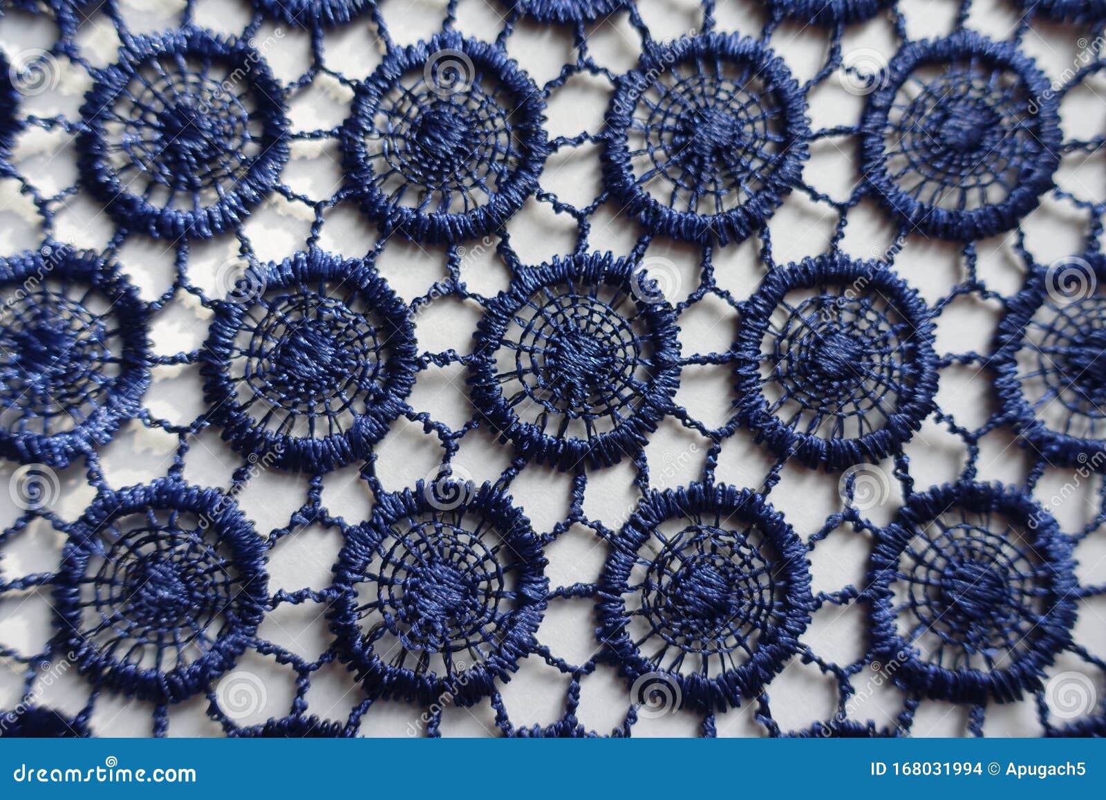 Blue Lace with Circular Pattern Stock Photo - Image of lightweight ...