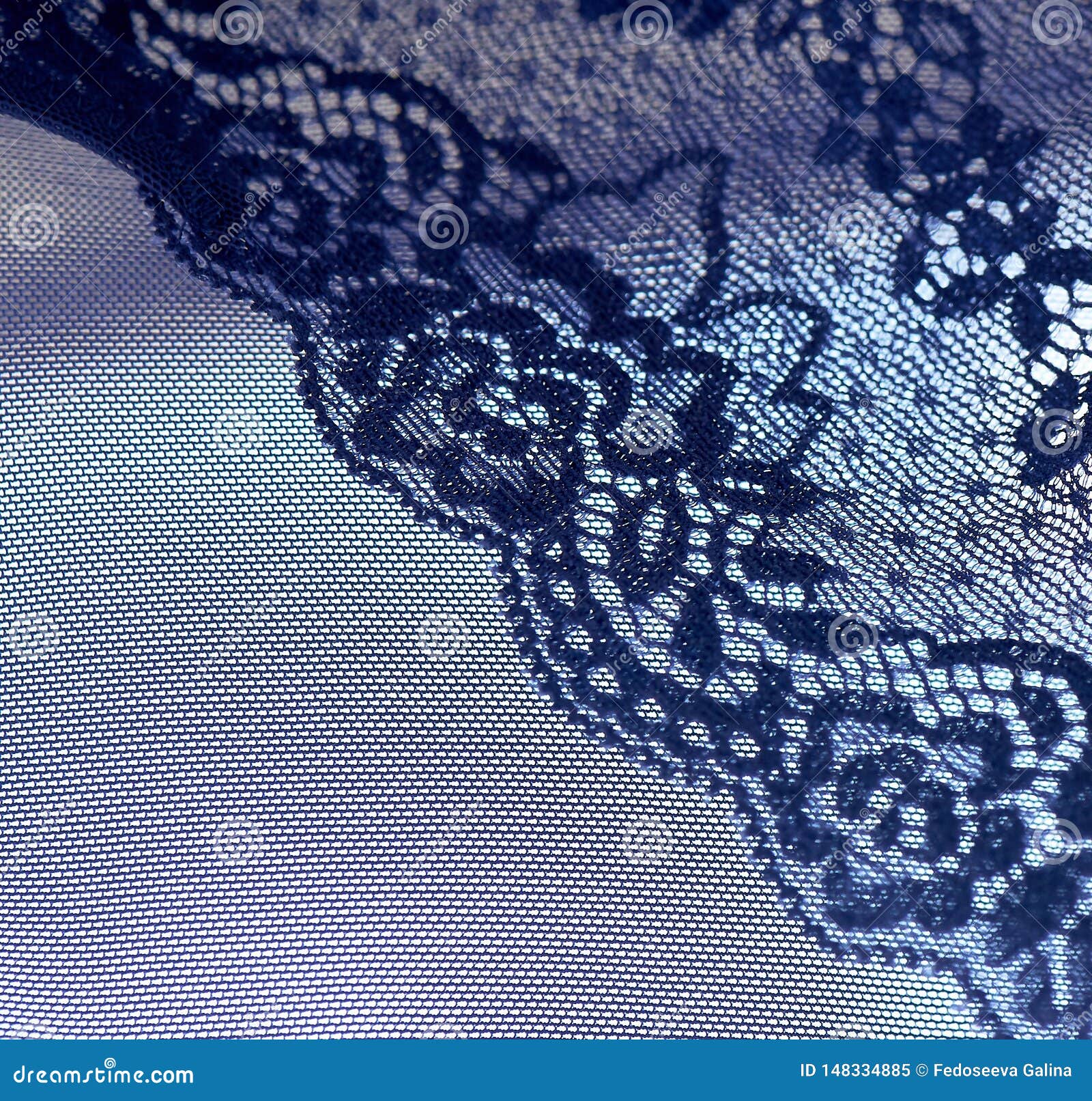 Blue Lace on the Dress.Close Texture Stock Image - Image of close ...