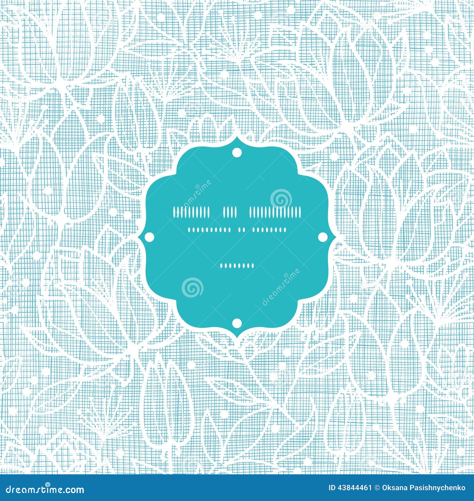 Blue Lace Flowers Textile Frame Seamless Pattern Stock Vector ...