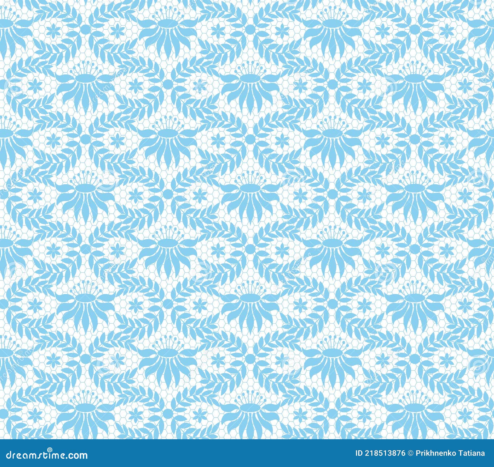 Blue lace pattern stock vector. Illustration of repeating - 218513876