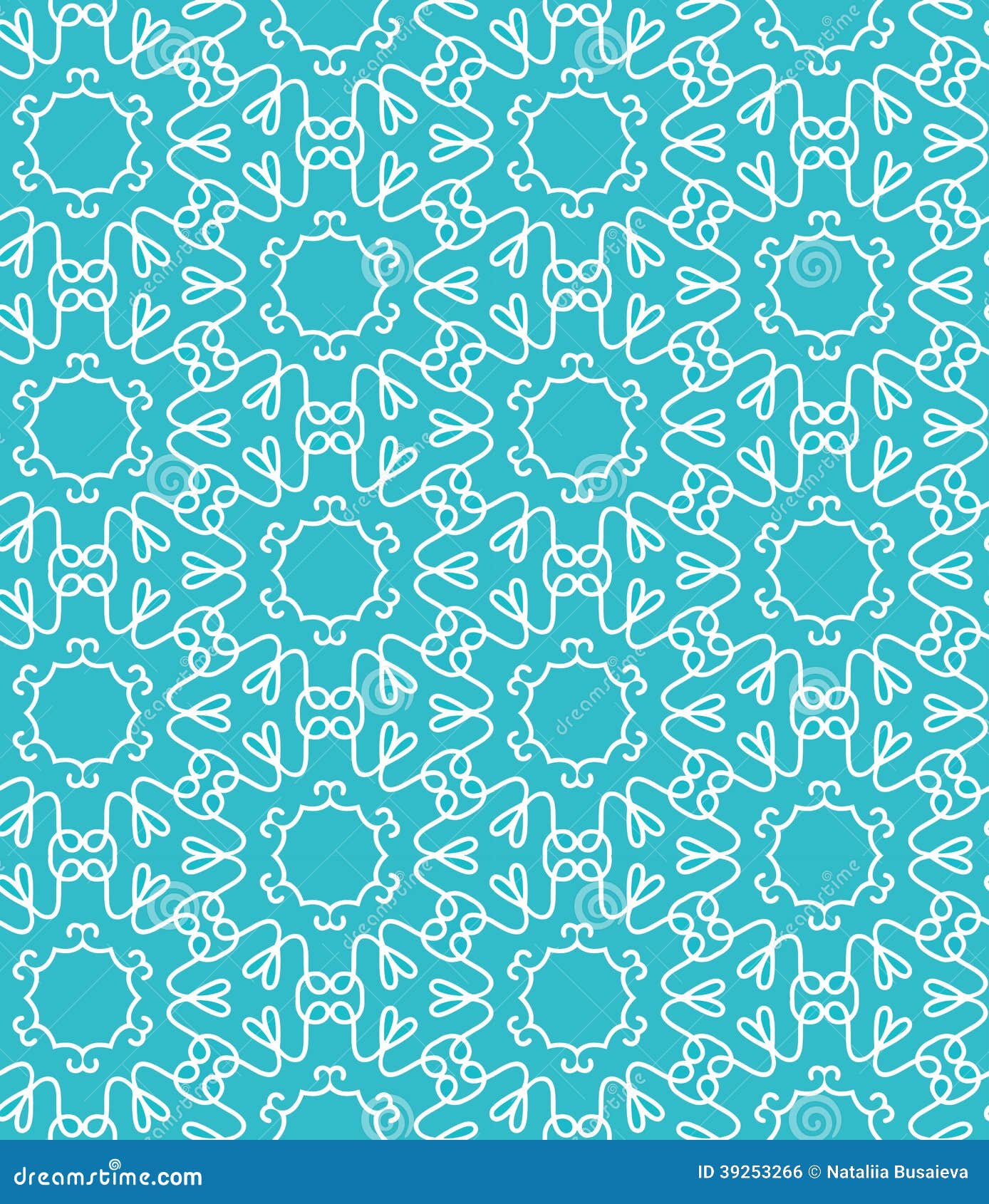 Blue Lace Seamless Pattern. Stock Illustration - Illustration of ...