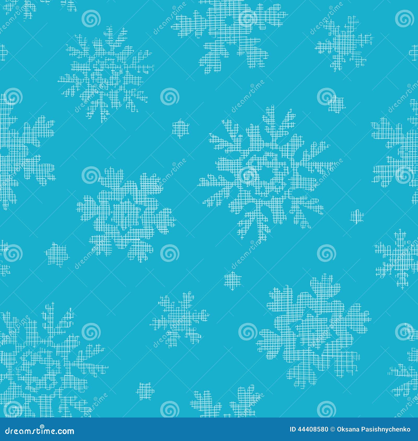 Blue Lace Snowflakes Textile Seamless Pattern Stock Vector ...