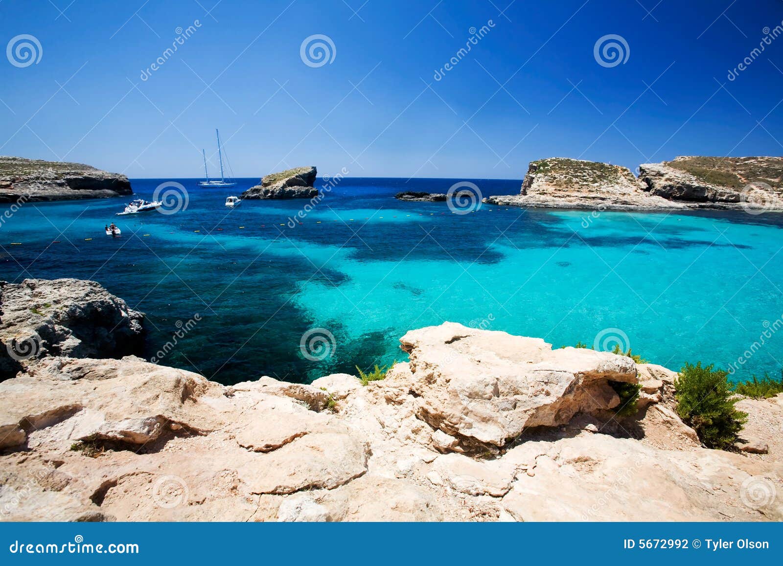 Blue Lagoon stock photo. Image of landscape, mediterranean - 5672992