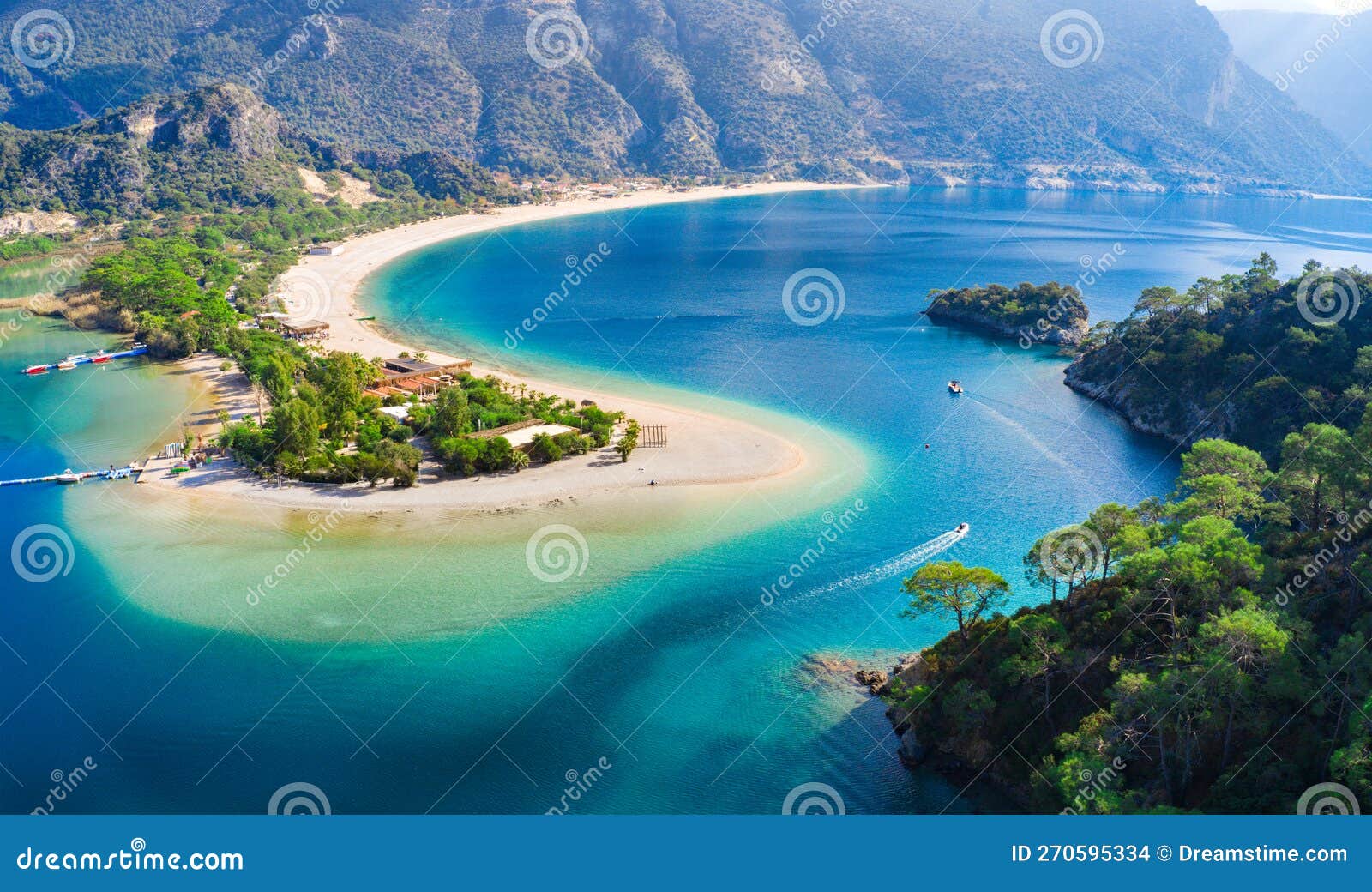 Blue Lagoon Aerial View, Oludeniz, Turkey Stock Photo - Image of green ...