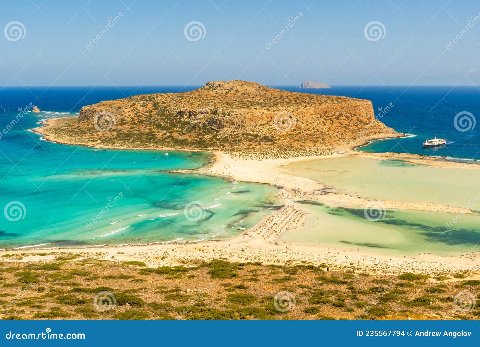 Blue Lagoon in Ballos, Crete, Greece Stock Photo - Image of scenery ...