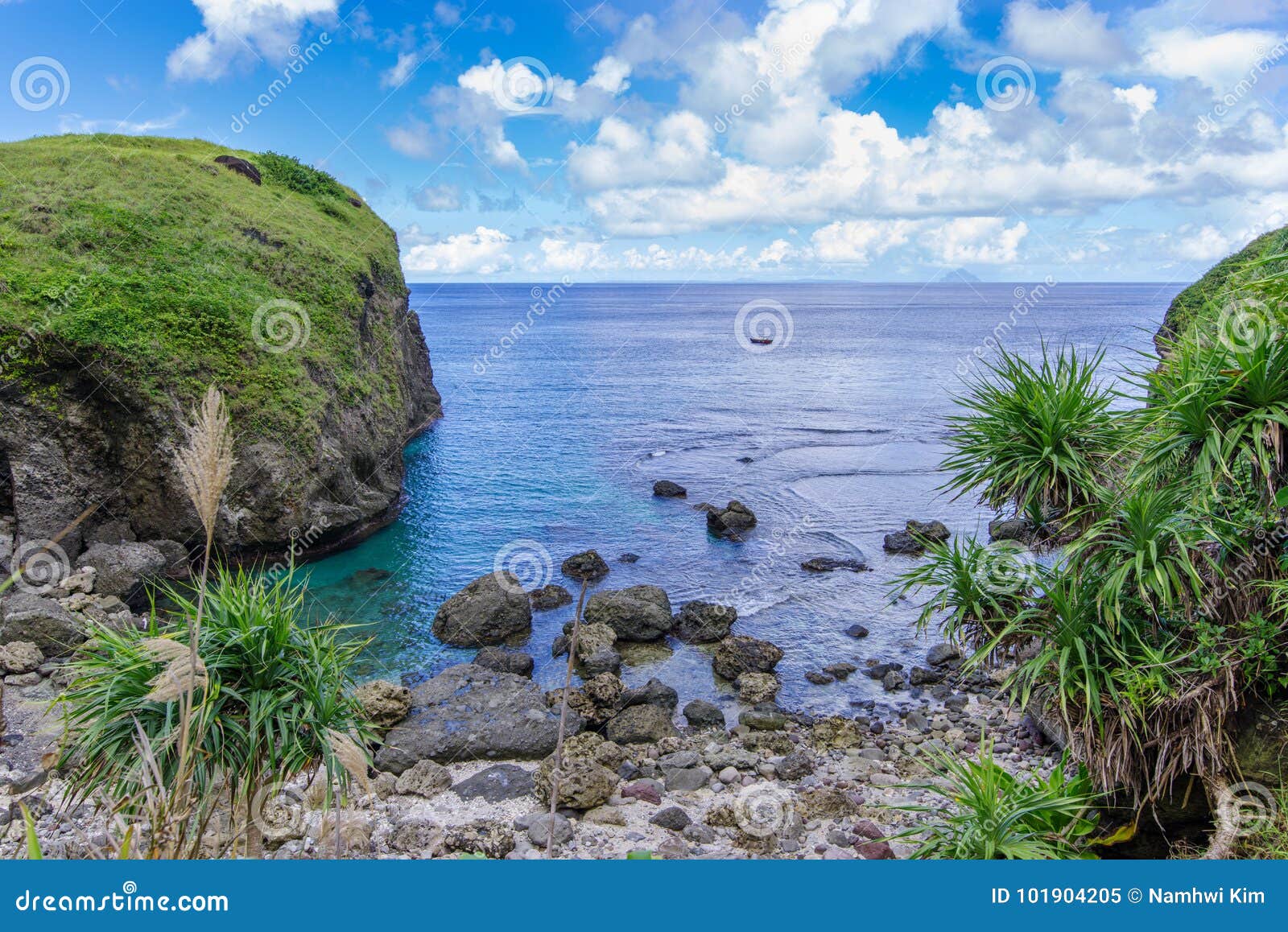 Blue Lagoon at Batan Island, Batanes Stock Image - Image of natural ...