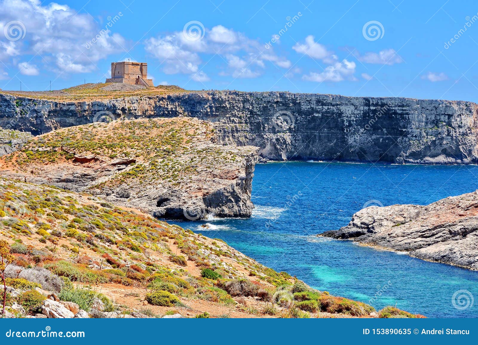 Blue Lagoon at Comino Island, Malta. Stock Image - Image of travel ...