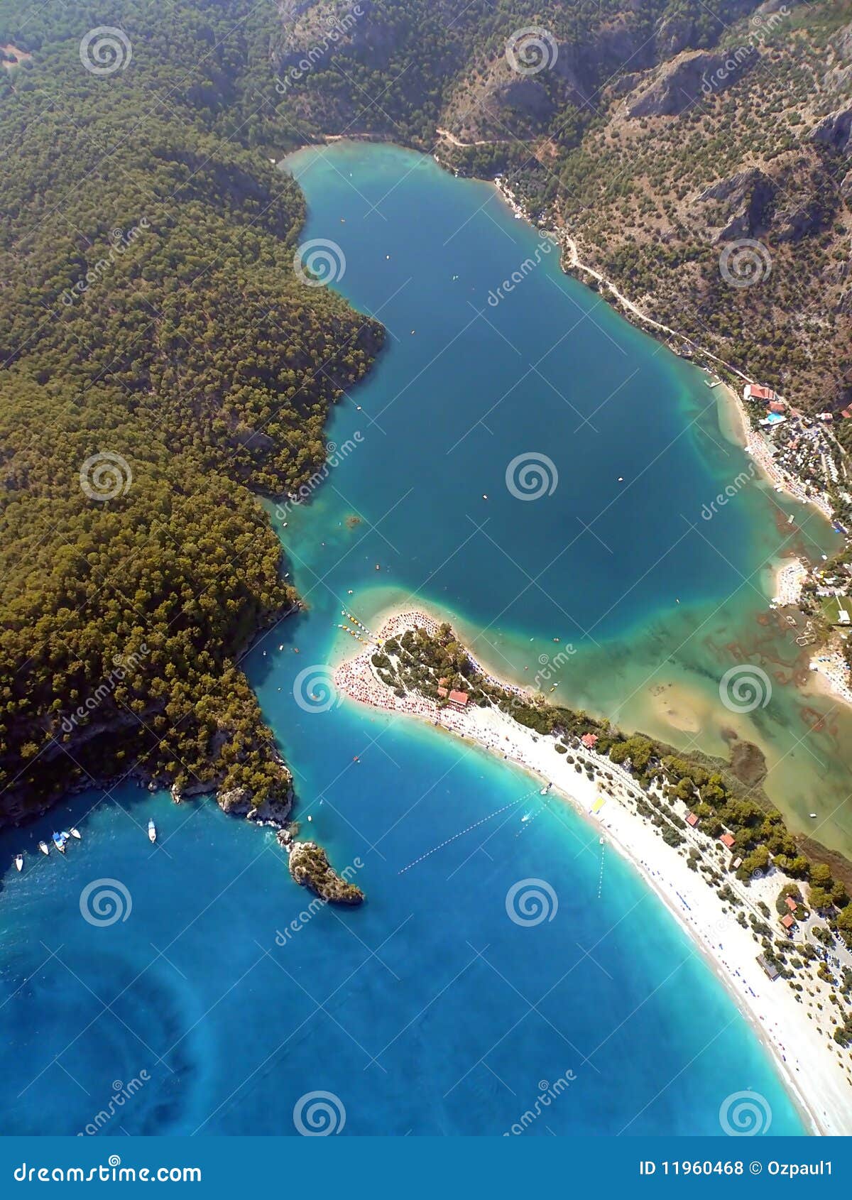 Olu Deniz Blue Lagoon in Turkey Stock Photo - Image of aerial, view ...