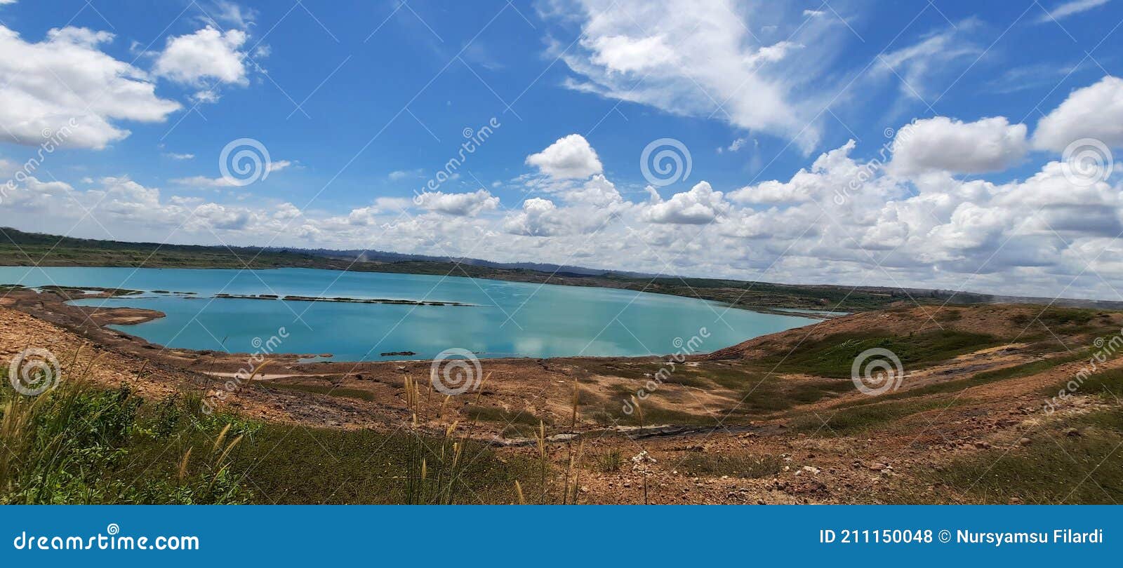 Blue Lake with Beautiful Sky Stock Photo - Image of lake, reflection ...