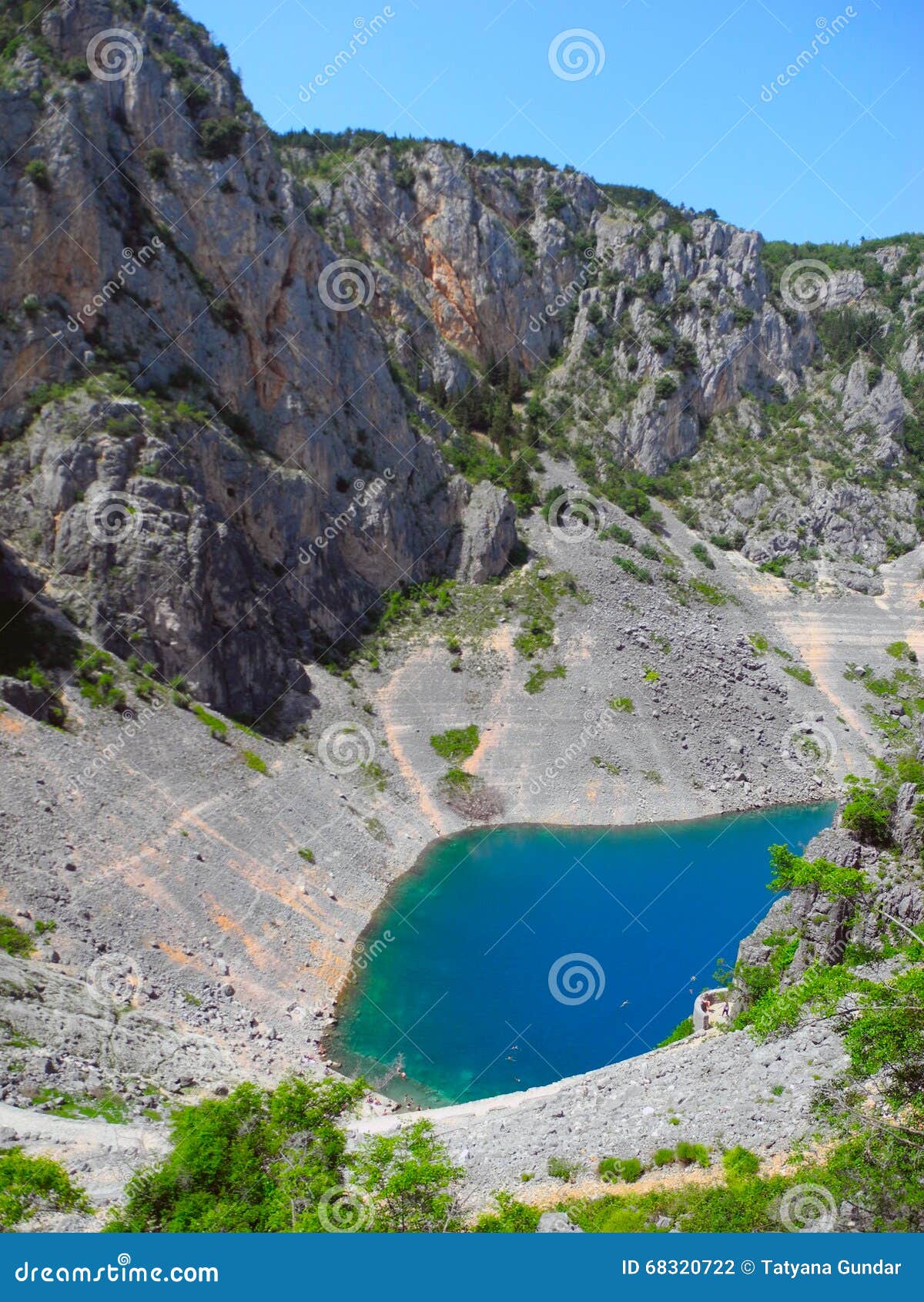 Blue Lake in Croatia. stock photo. Image of mountains - 68320722