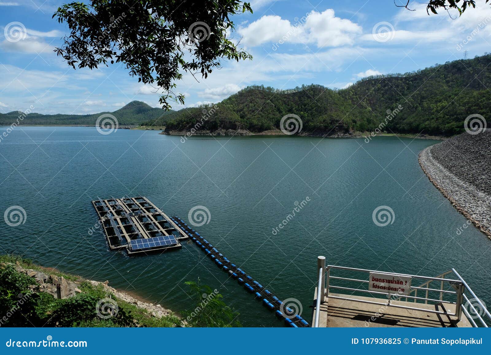 Blue Lake / Blue Dam and Blue Sky Stock Image - Image of nature ...