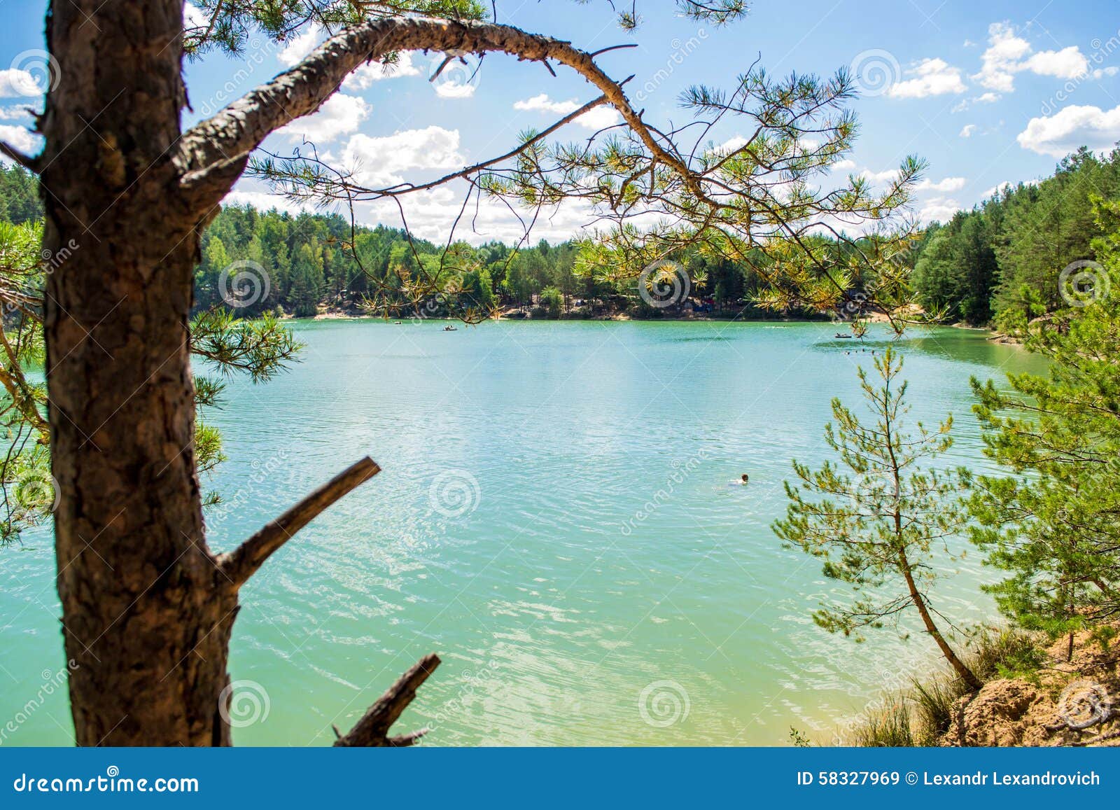 Blue lakes stock image. Image of beautiful, capming, view - 58327969