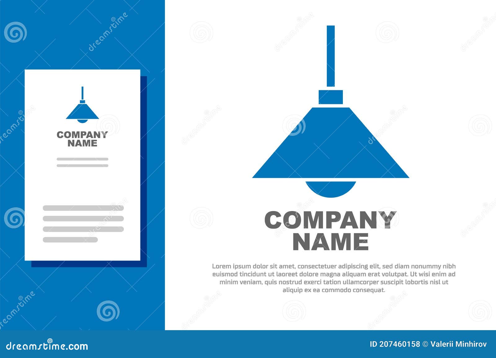 Blue Lamp Hanging Icon Isolated on White Background. Ceiling Lamp Light ...