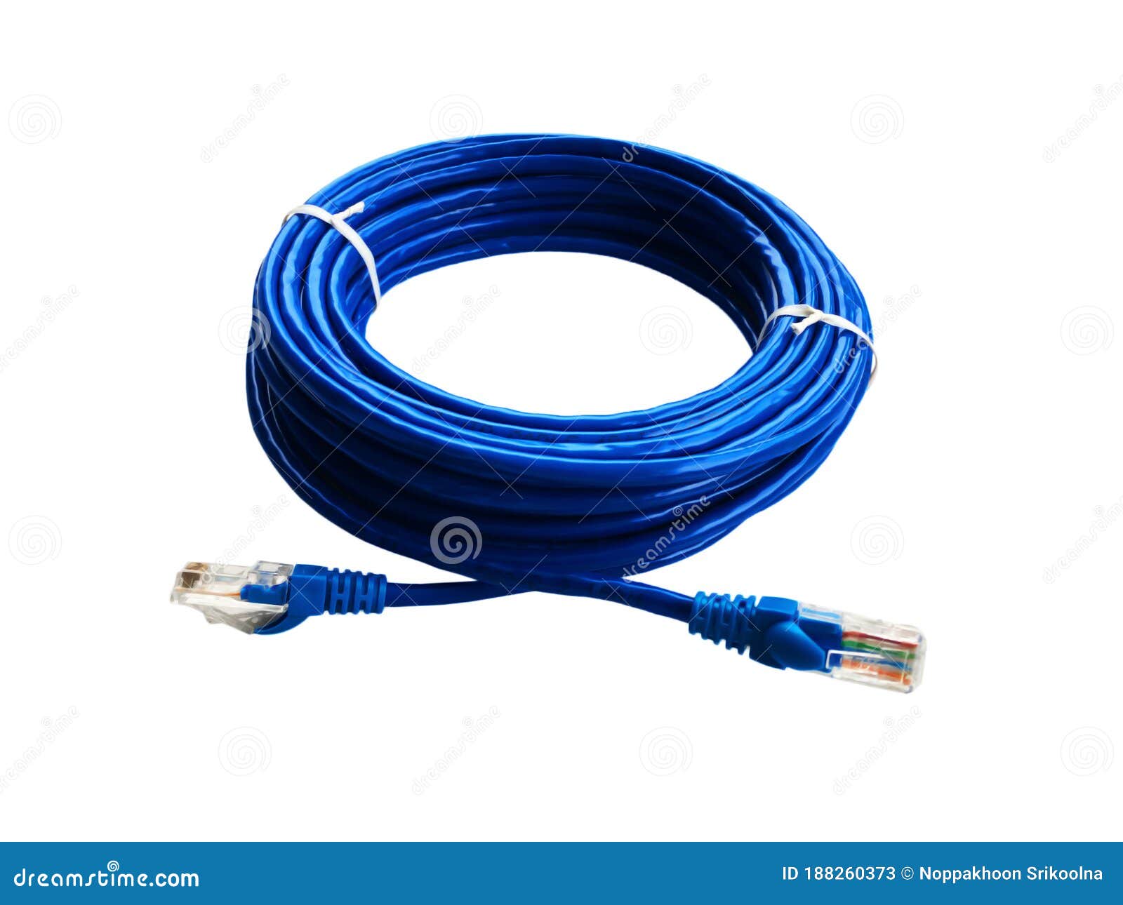 Blue LAN Cable for To Use the Internet by Connect the Modem To the ...