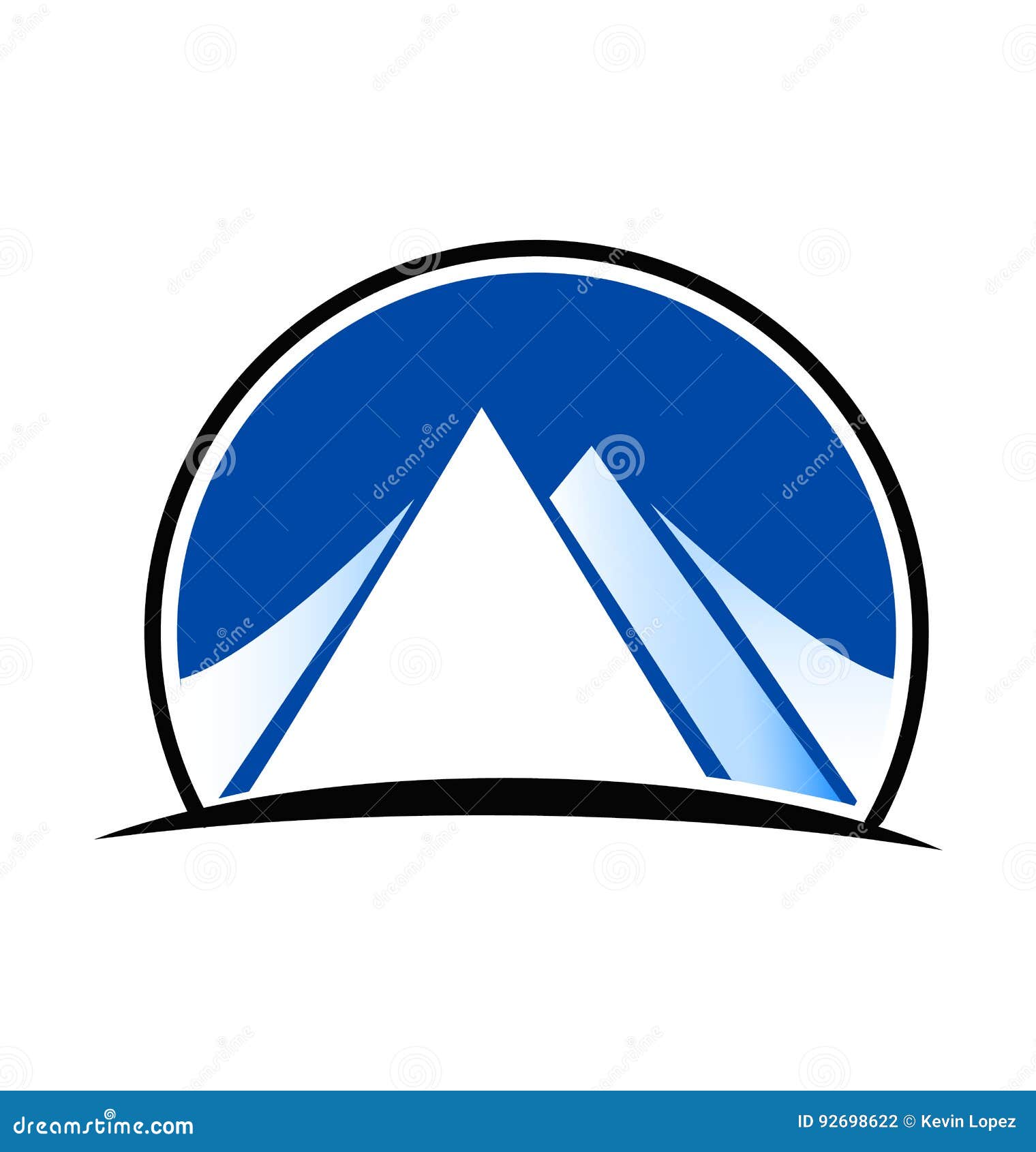 Blue Landscape and Mountains Logo Stock Vector - Illustration of ...