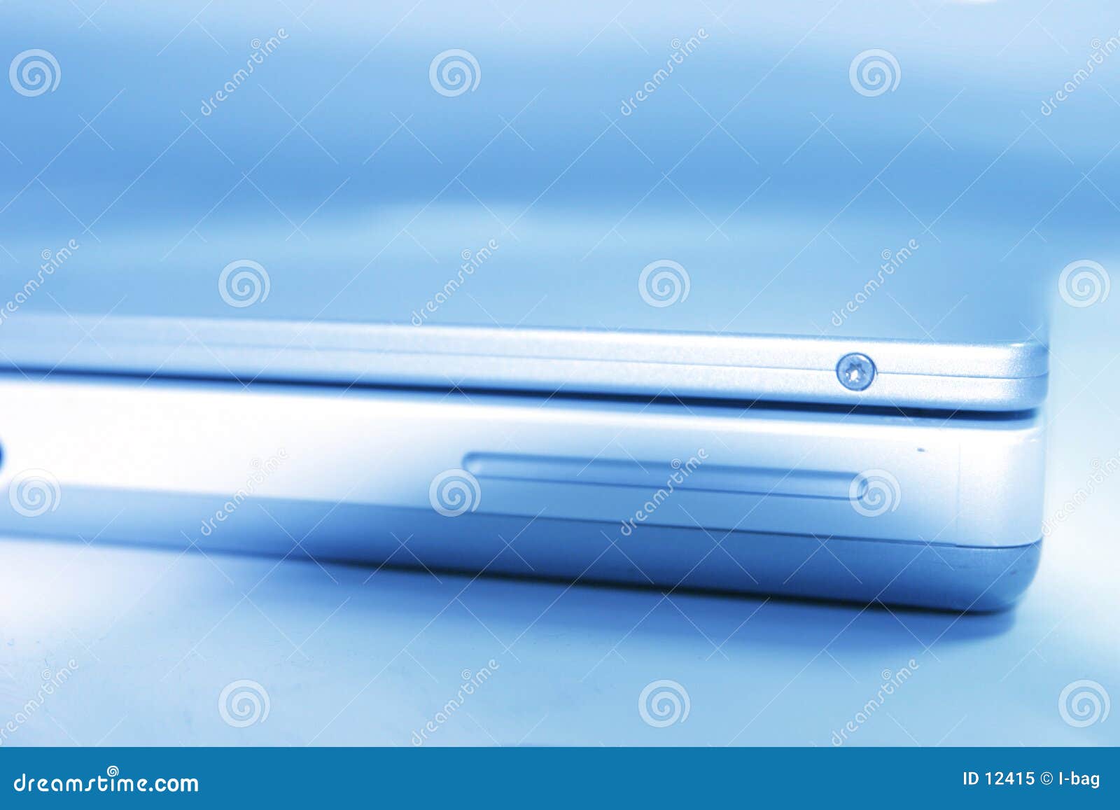 Blue laptop stock image. Image of tech, office, think, mobile - 12415